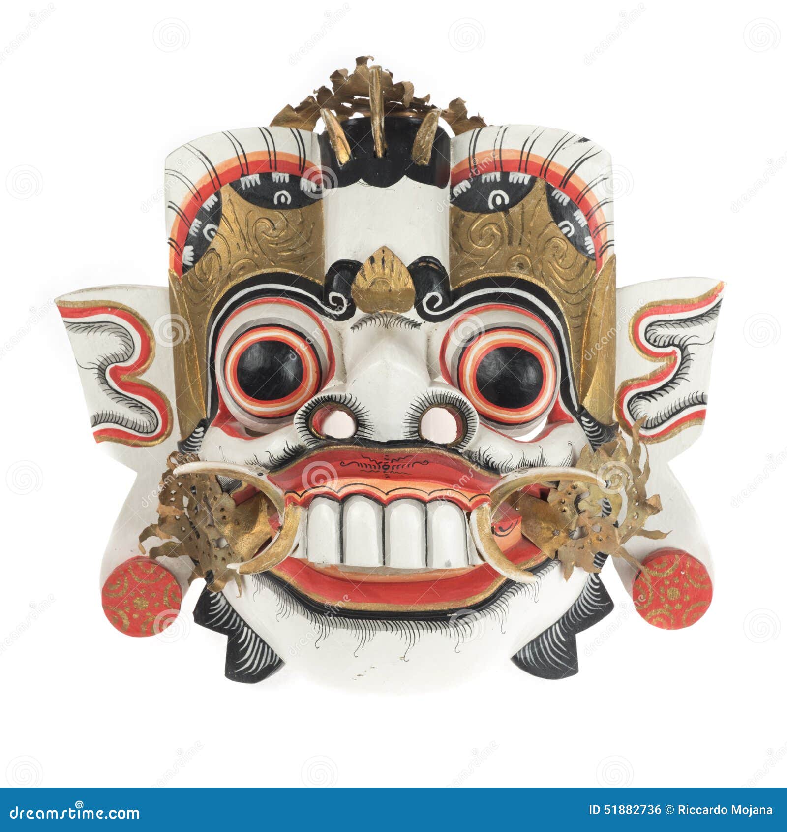 Balinese mask stock photo. Image of decoration, white - 51882736