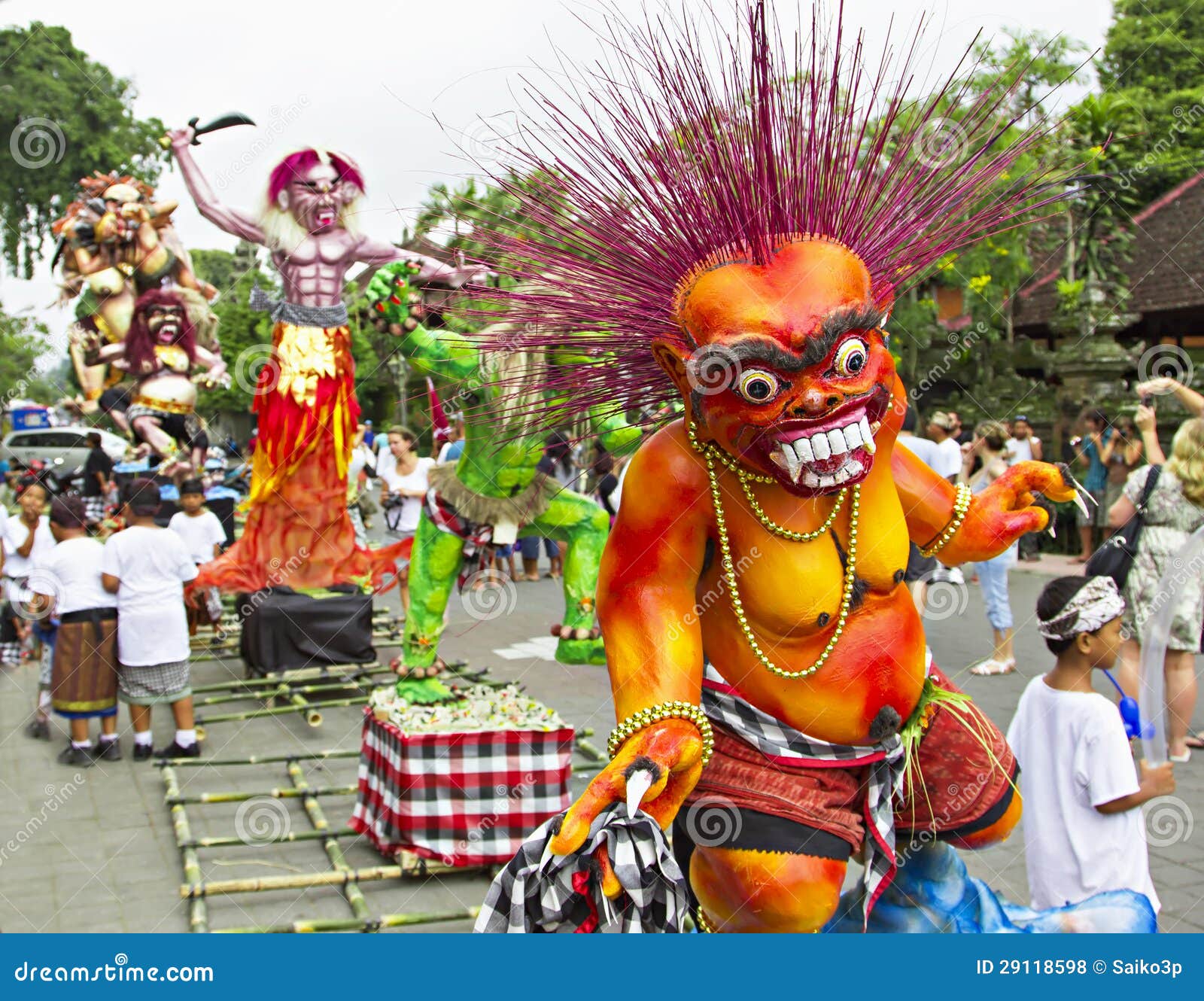 Balinese New Year editorial stock photo. Image of painting - 29118598