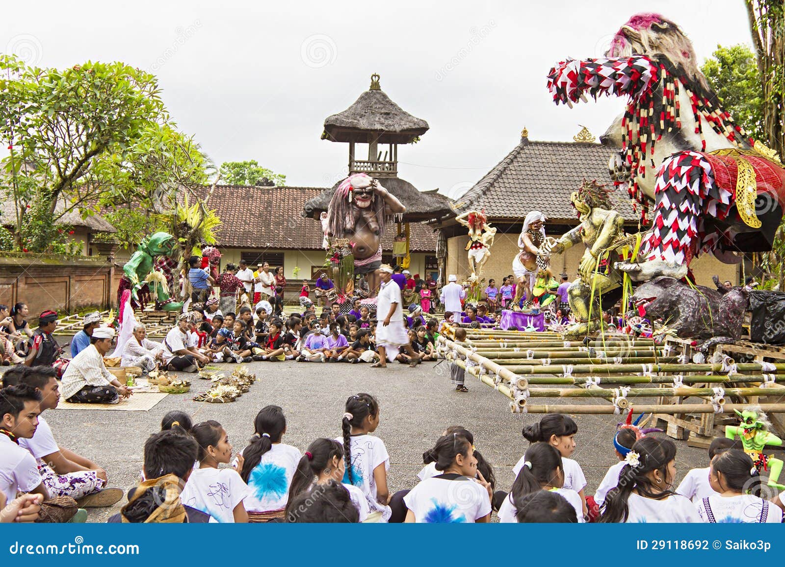 Balinese New Year editorial photography. Image of mask - 29118692