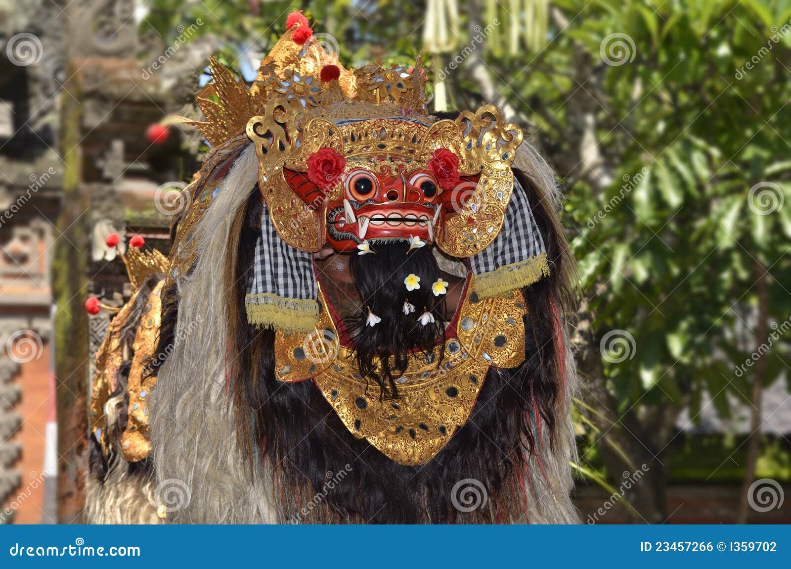 Portrait Of Barong, A Panther-like Creature And Character In The ...
