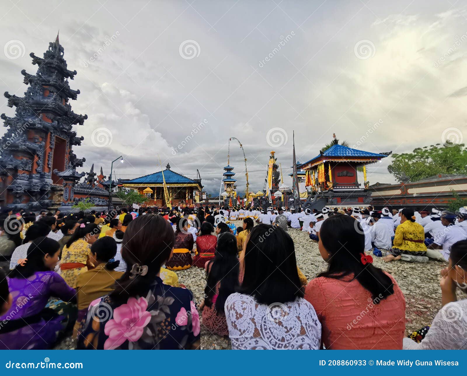 Balinese Religious Festival in Temple Editorial Stock Photo - Image of ...