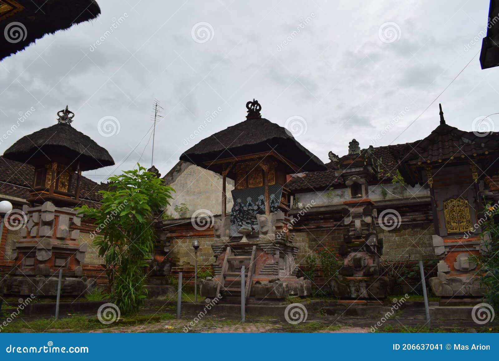 Balinese tample stock image. Image of traditional, balinese - 206637041