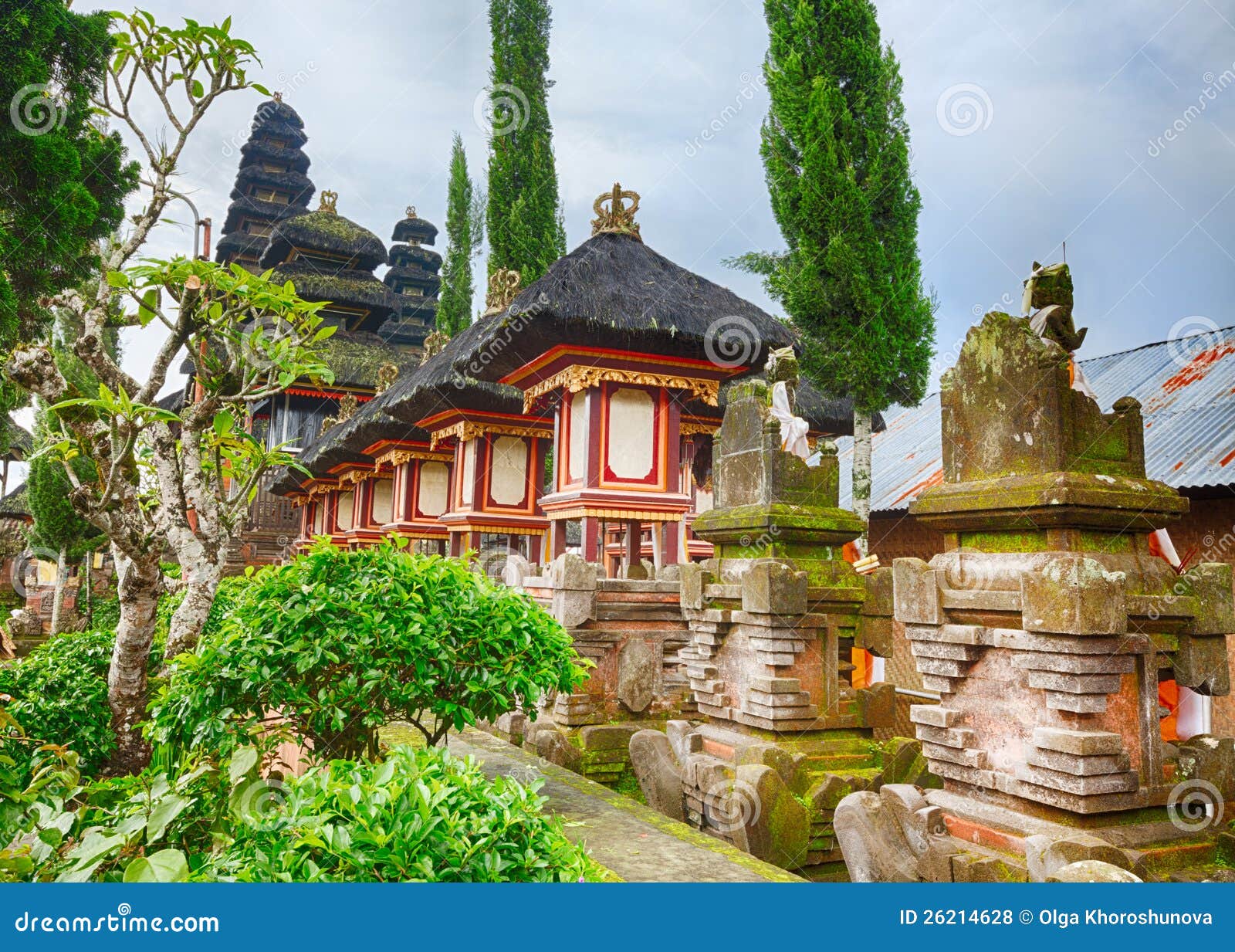 Balinese temple stock photo. Image of religious, bali - 26214628