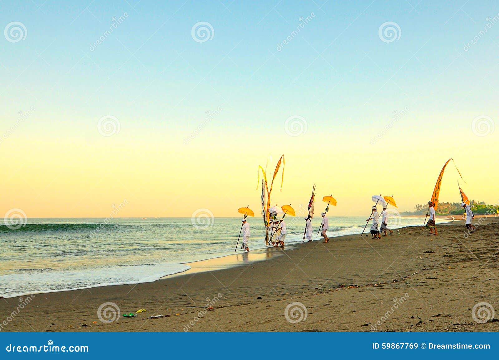 Balinese Tradition on Bali Beach Indonesia Sand Editorial Stock Image ...
