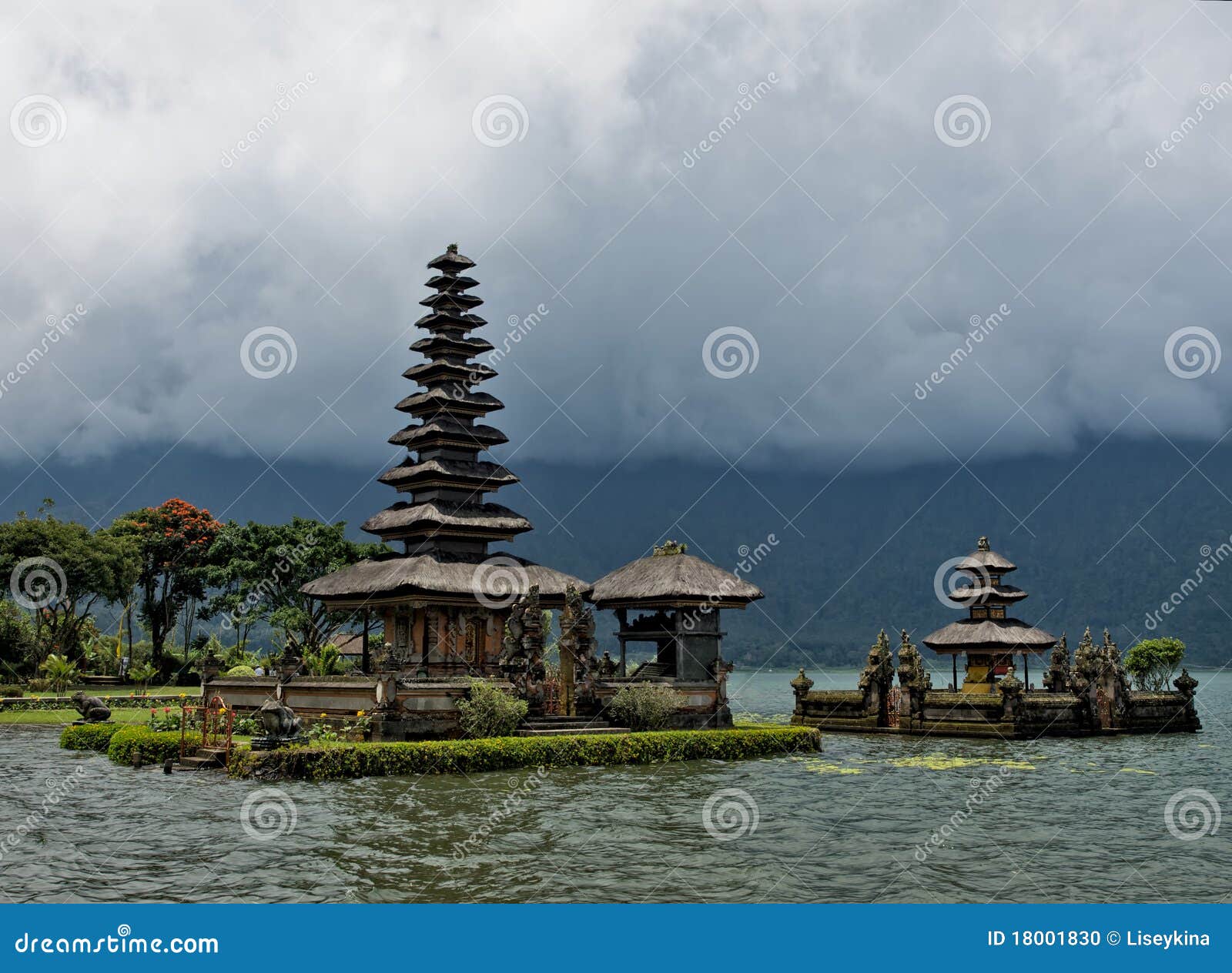 Balinese water temple stock photo. Image of bratan, bedugul - 18001830