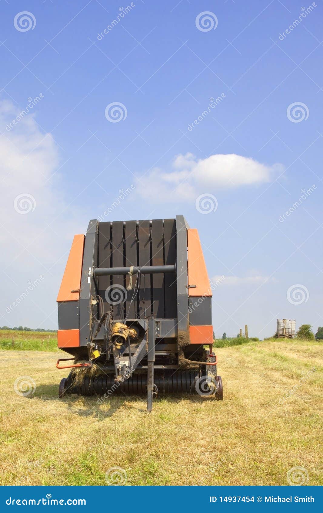 Baling machine stock photo. Image of crop, summer, blue - 14937454