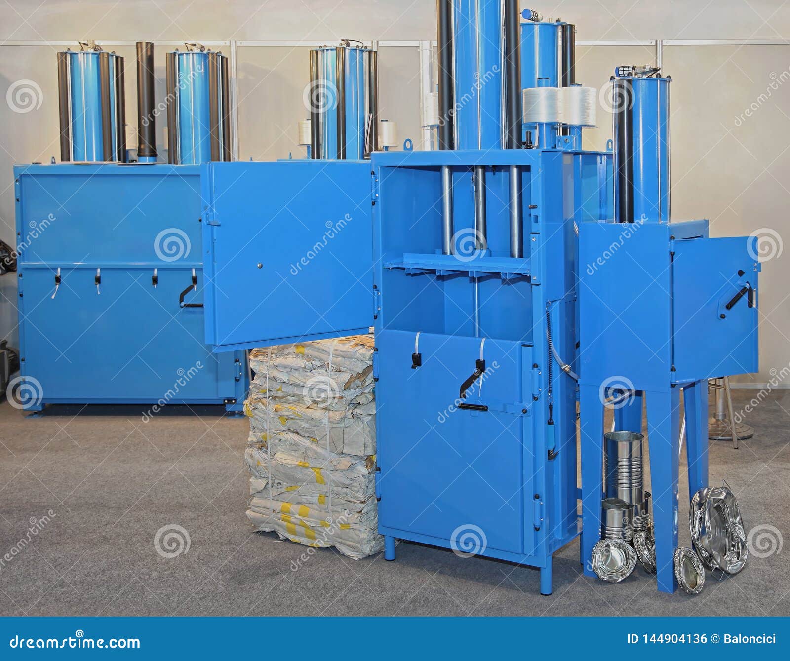 Baling Press Machine stock photo. Image of press, recycle - 144904136