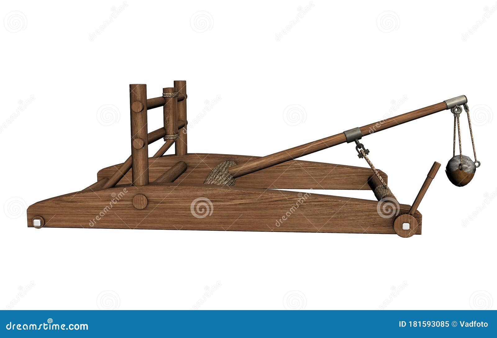 Balista, Catapult, 3d Visualization, Illustration Stock Illustration ...