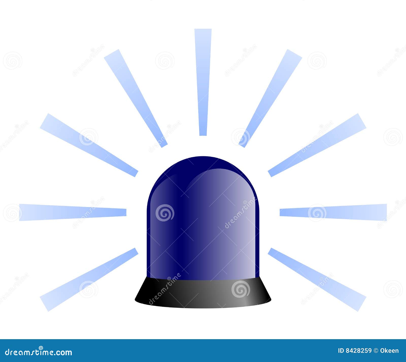 Baliza de giro - azul ilustração stock. Ilustração de ilumine - 8428259