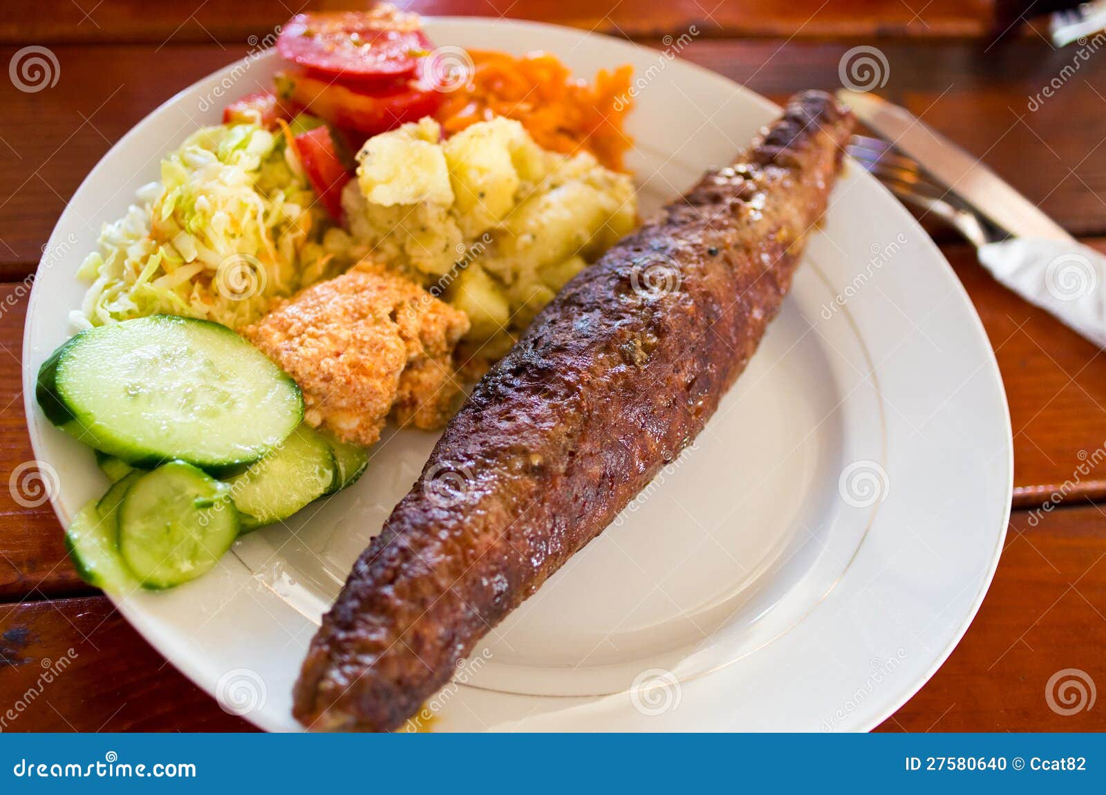 Balkan Cevapcici with Cheese Stock Photo - Image of bulgarian, dish ...