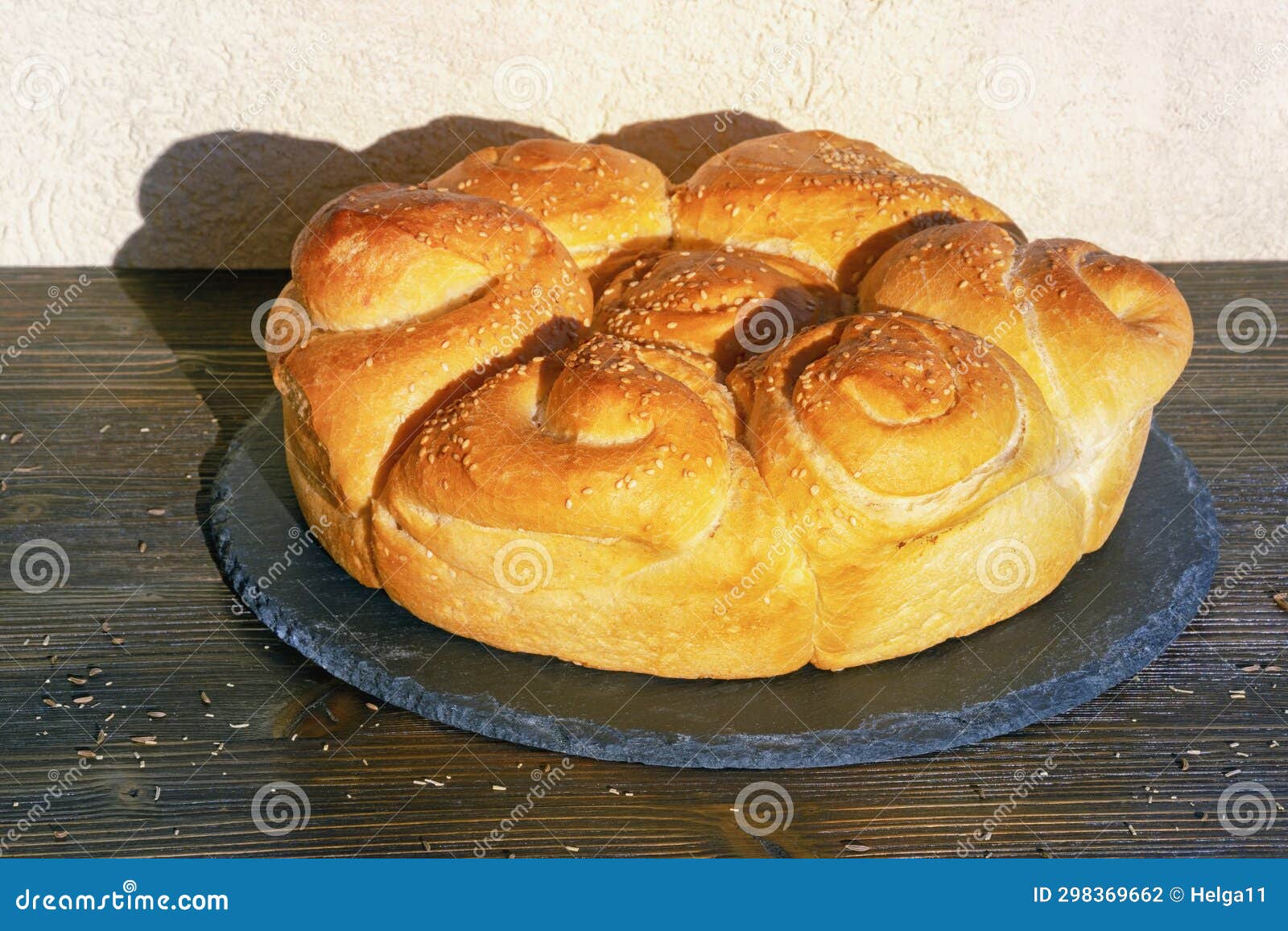 Balkan Cuisine. Pogaca ( Pogacha ), Traditional Balkan Bread Stock ...