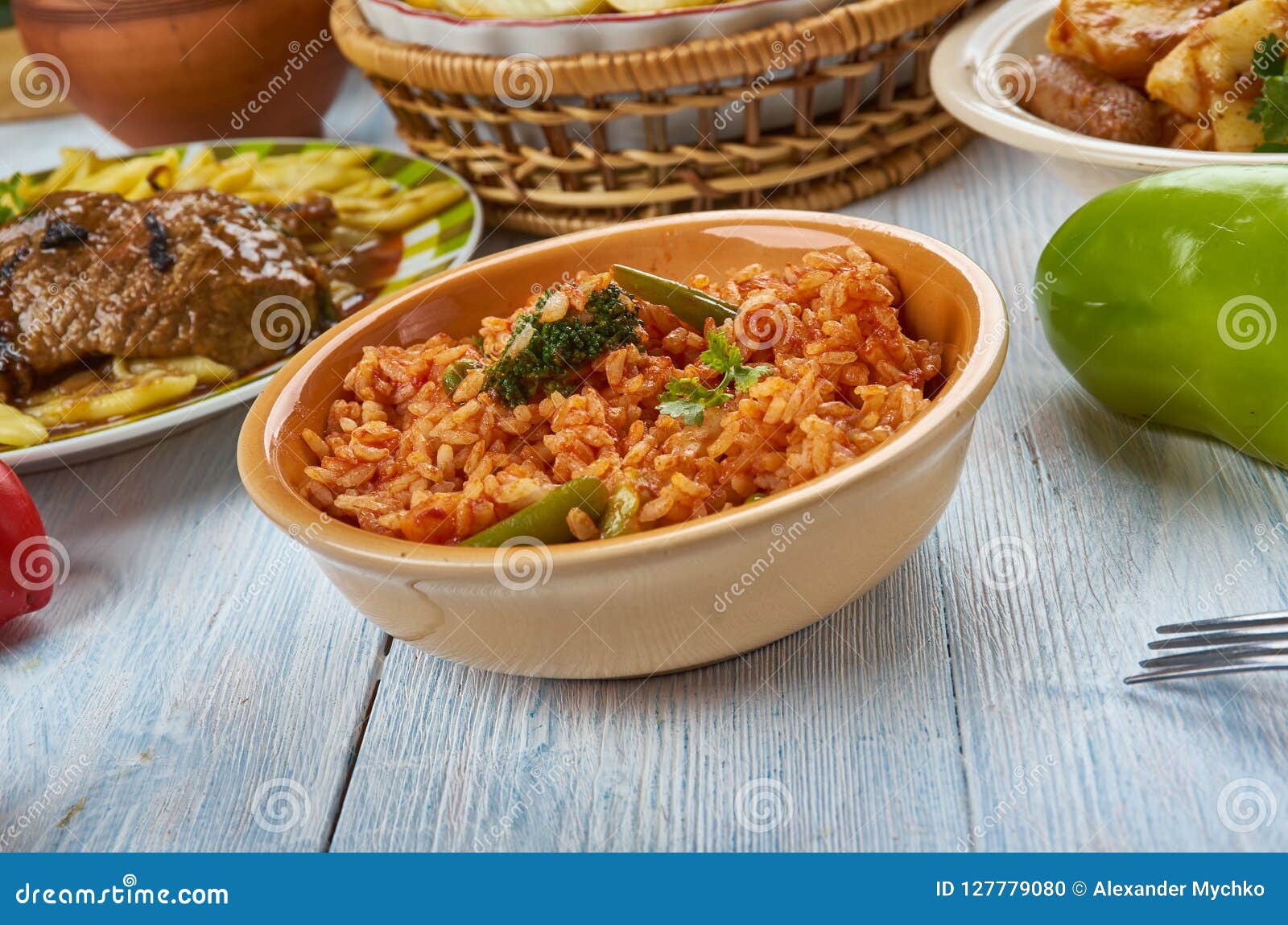 Balkan Djuvec stock photo. Image of cuisine, herzegovina - 127779080
