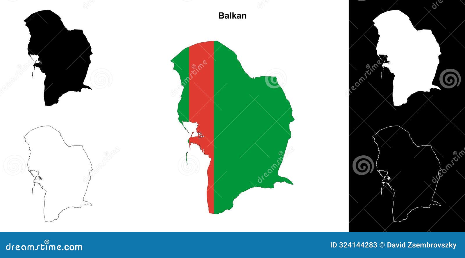 Balkan Outline Map Cartoon Vector | CartoonDealer.com #324144283