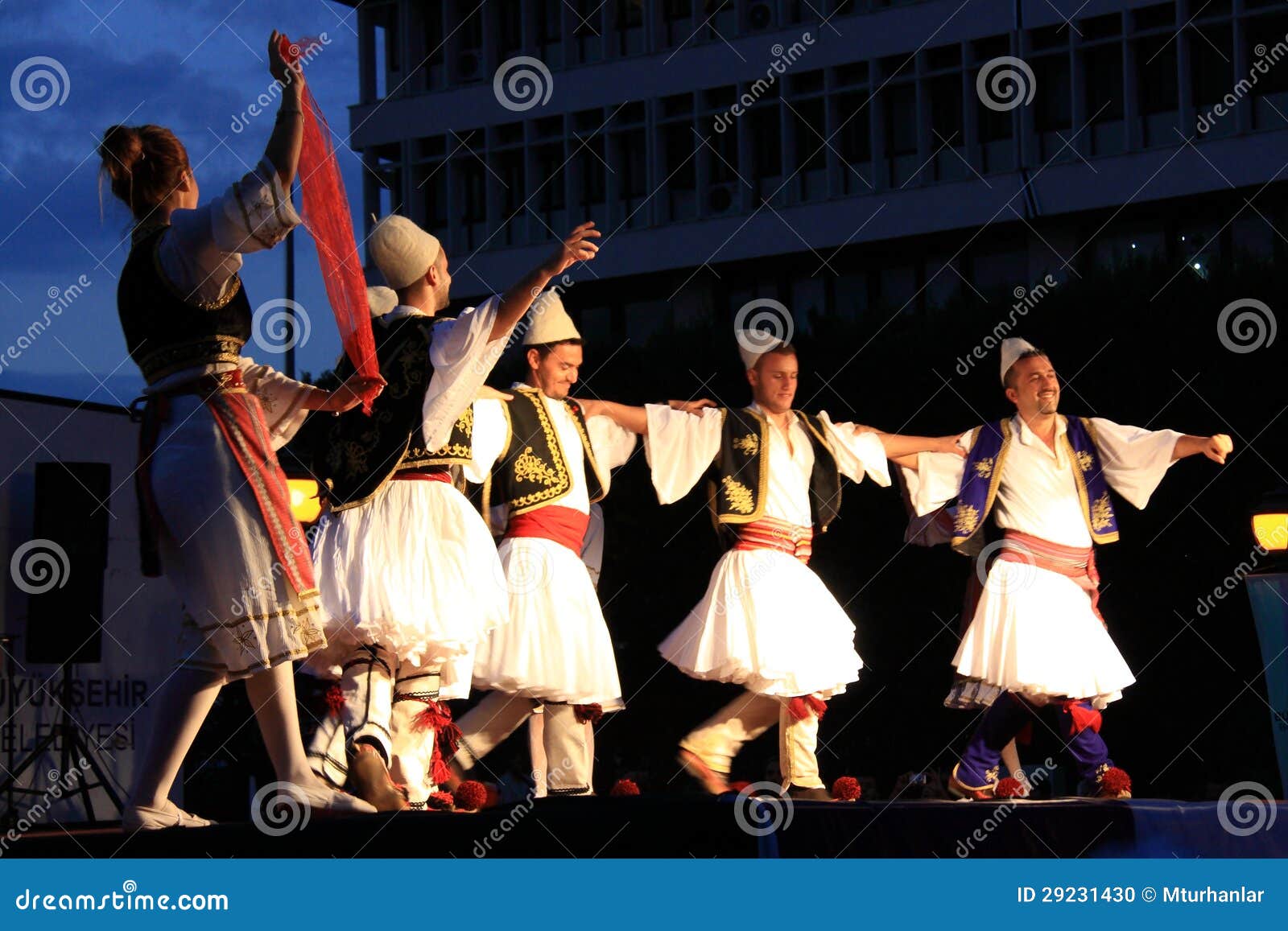 Balkans folk dance editorial image. Image of stage, white - 29231430
