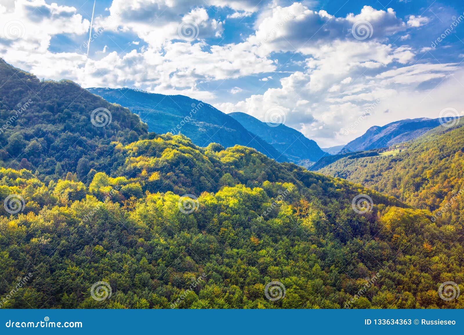 Balkans Range Landscape stock image. Image of cloud - 133634363