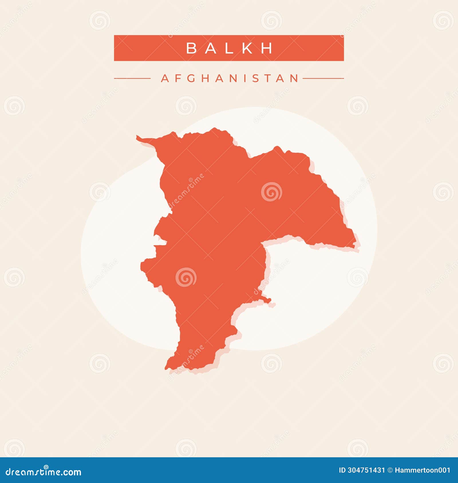 Balkh State And Regions Map Highlighted On Afghanistan Map Vector ...