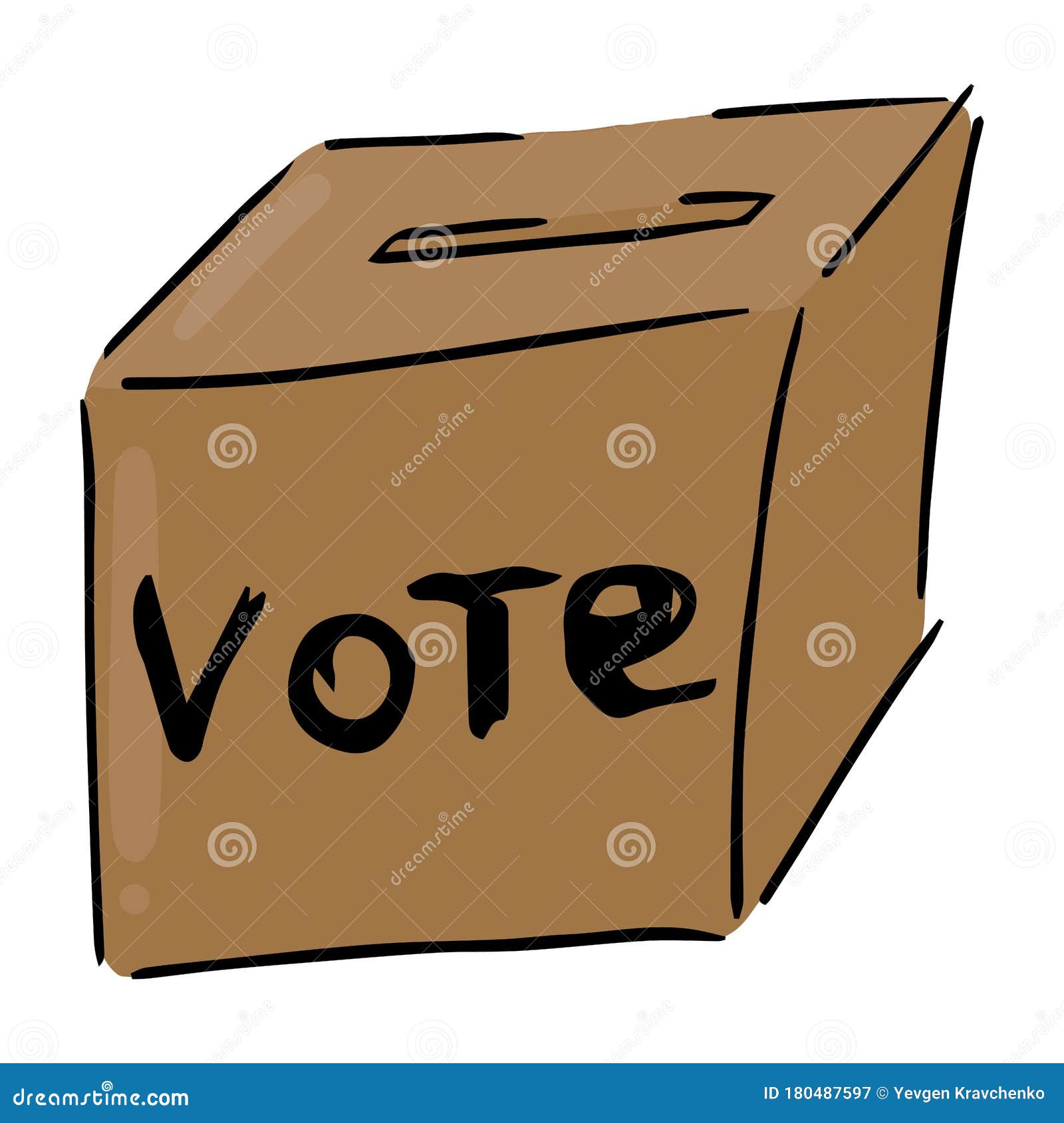 Balkpictogram. Vectorafbeelding Van Een Stembus Met Stemopschrift ...