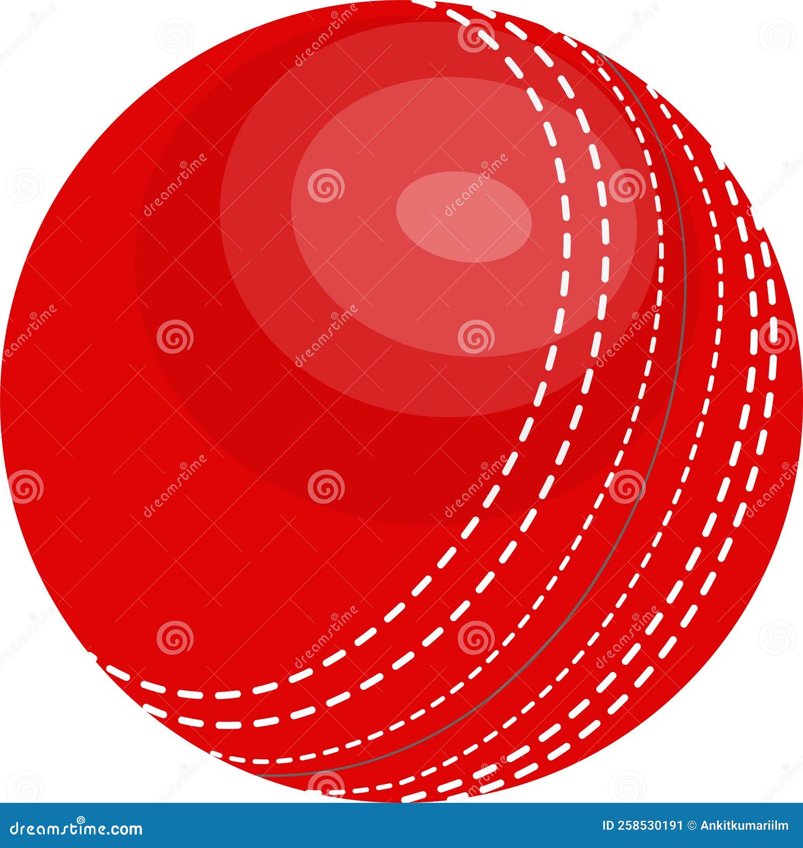 Cricket Ball Vector Illustration Graphical Representation Stock ...