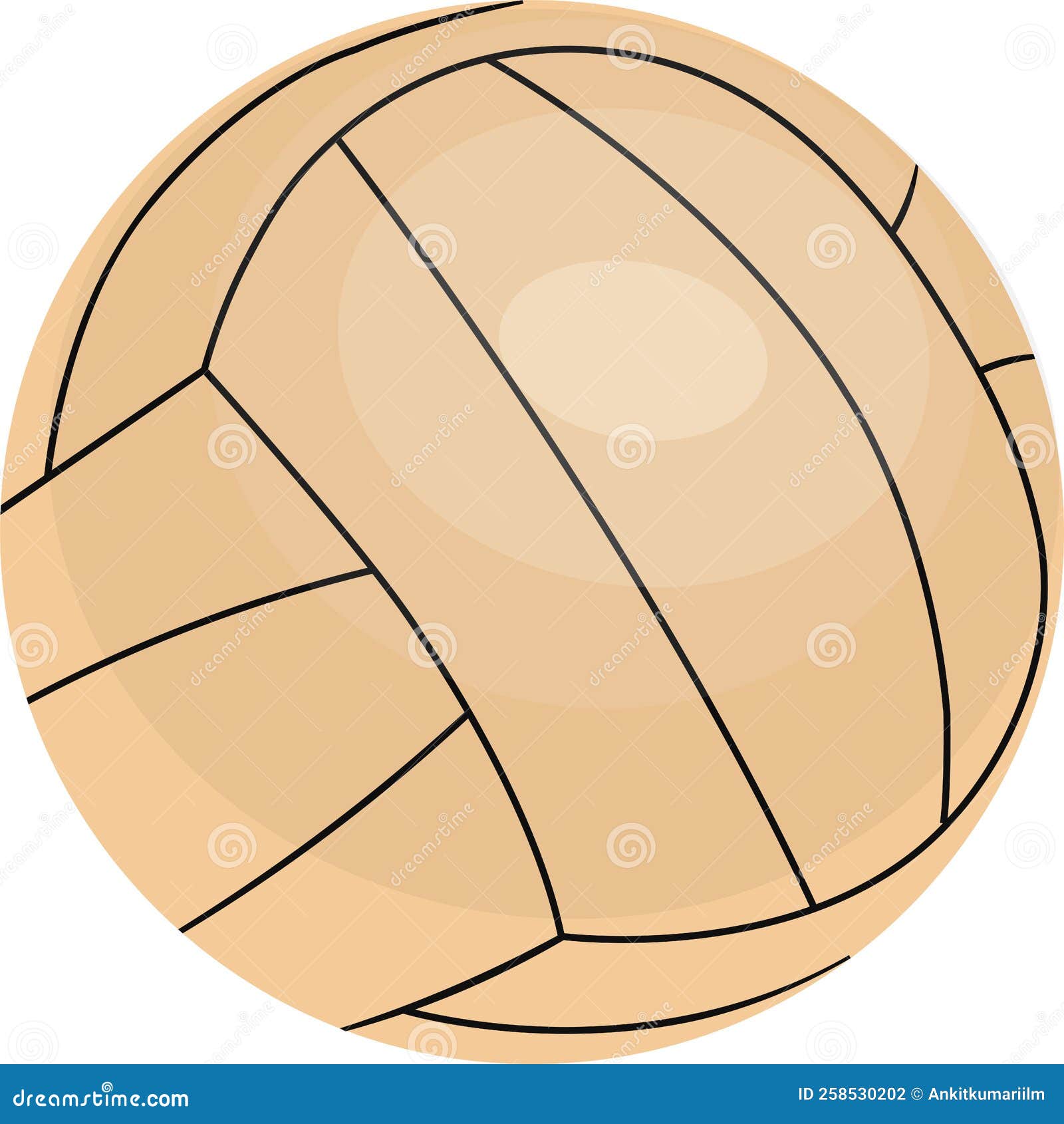 Flat Volleyball Vector Illustration Graphical Representation Stock ...