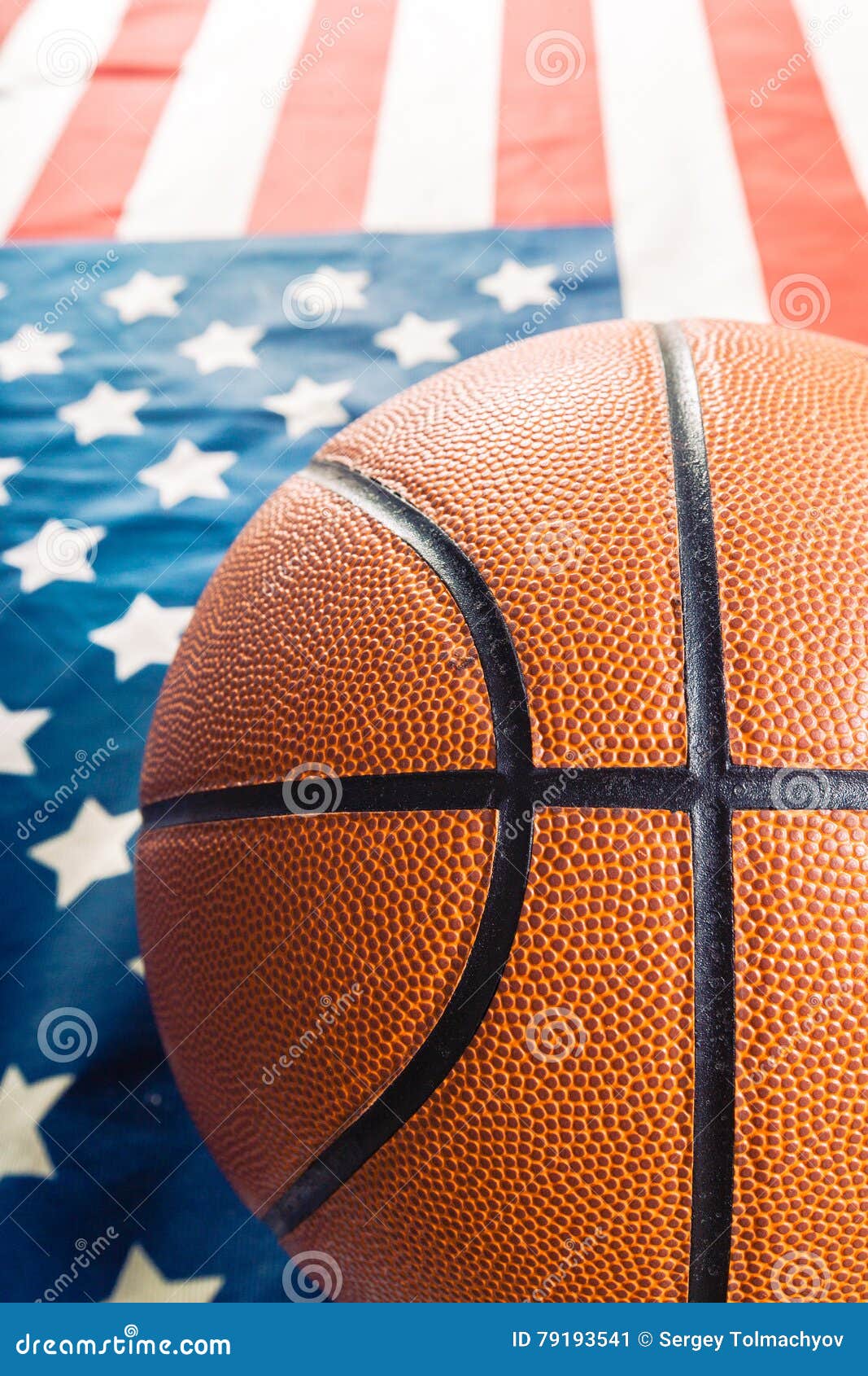 Ball on American flag stock image. Image of american - 79193541
