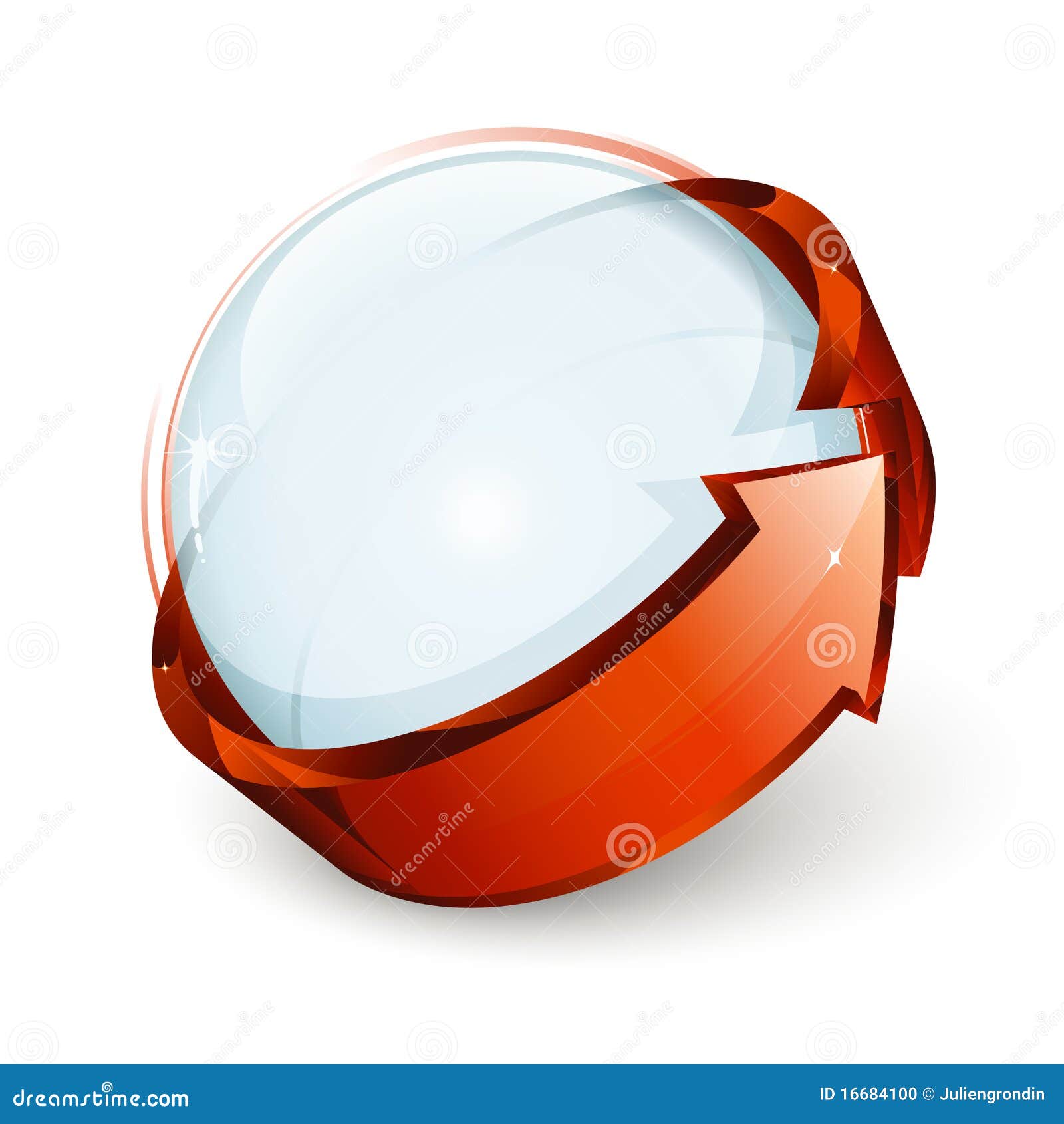 Ball and arrow icon stock vector. Illustration of three - 16684100
