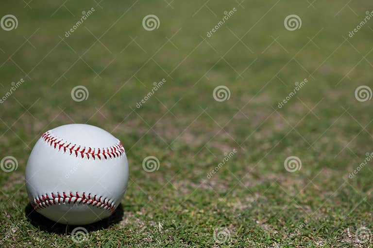 Ball on baseball field stock image. Image of focus, sports - 93185025