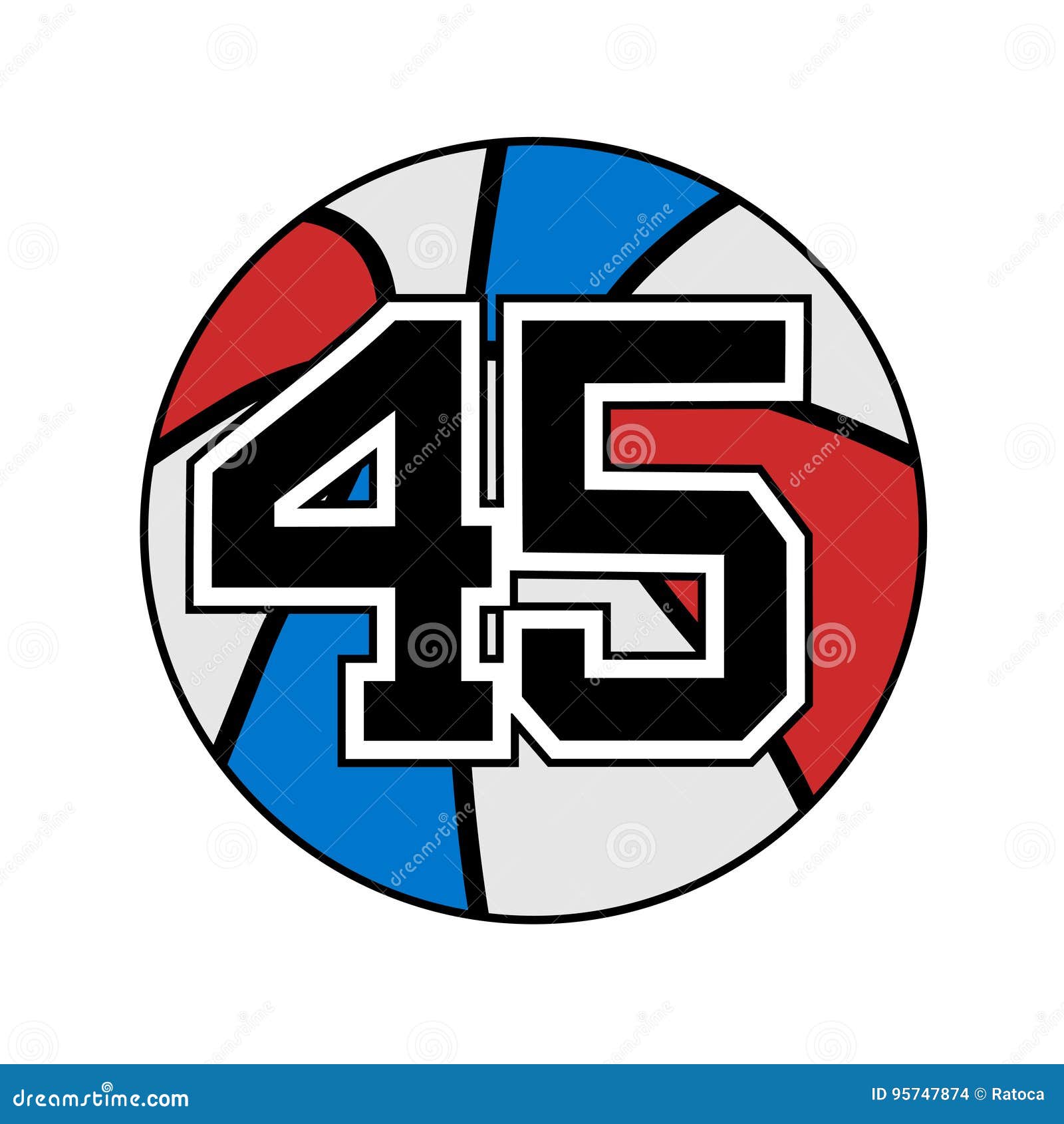 Ball of basketball 45 stock vector. Illustration of sign - 95747874