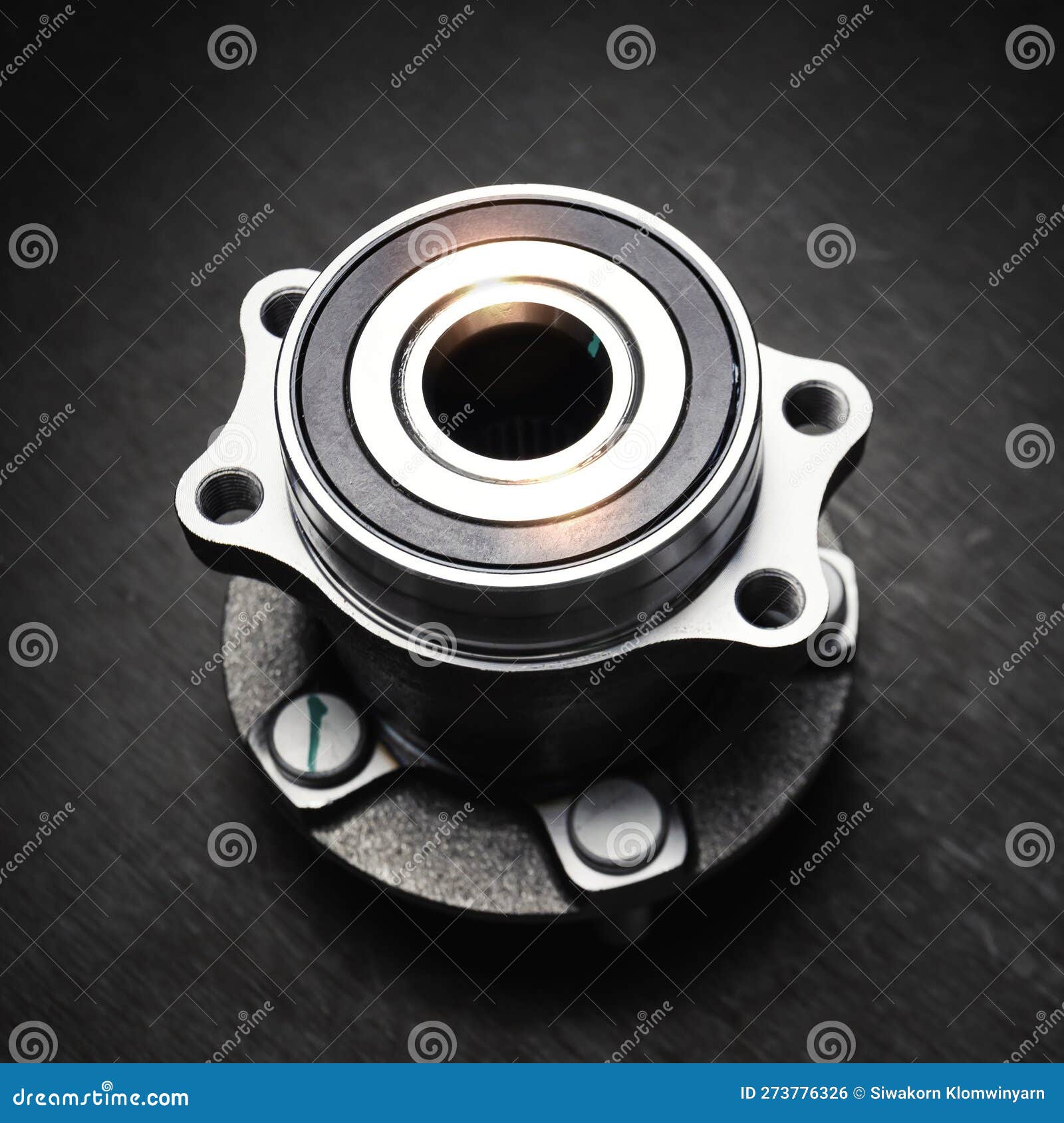 New Wheels Car Bearing And Old Wheels Car Bearing On Asphalt Flo ...