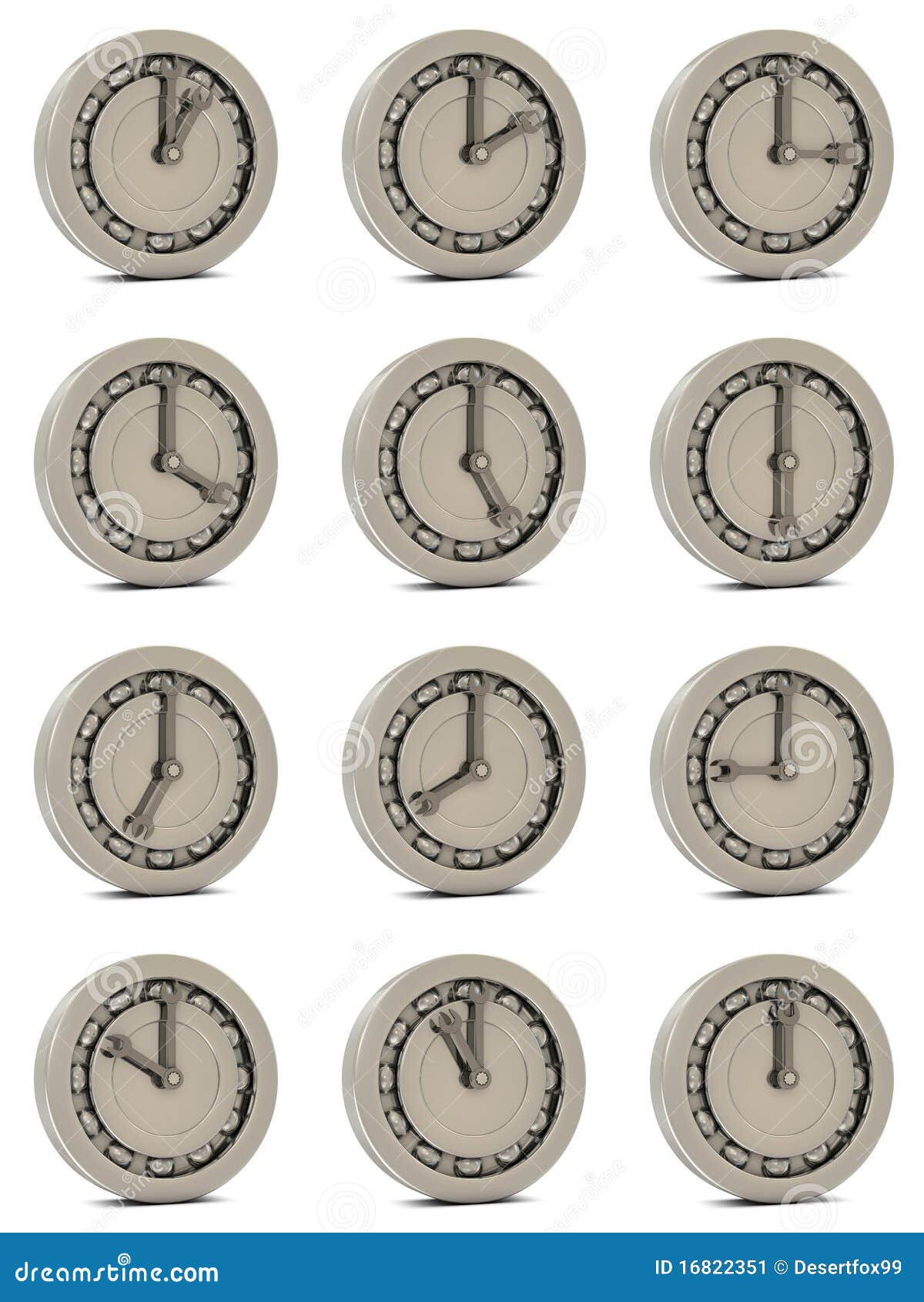 Ball bearing like a clock stock illustration. Illustration of service ...