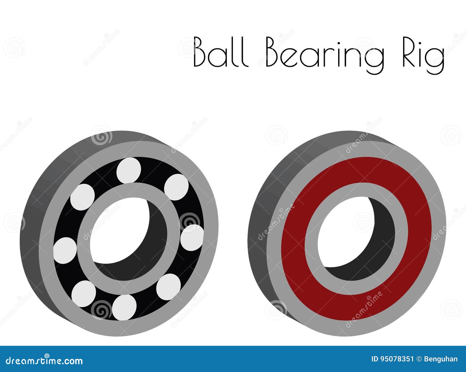 Ball Bearing Rig Silhouette on White Background Stock Vector ...