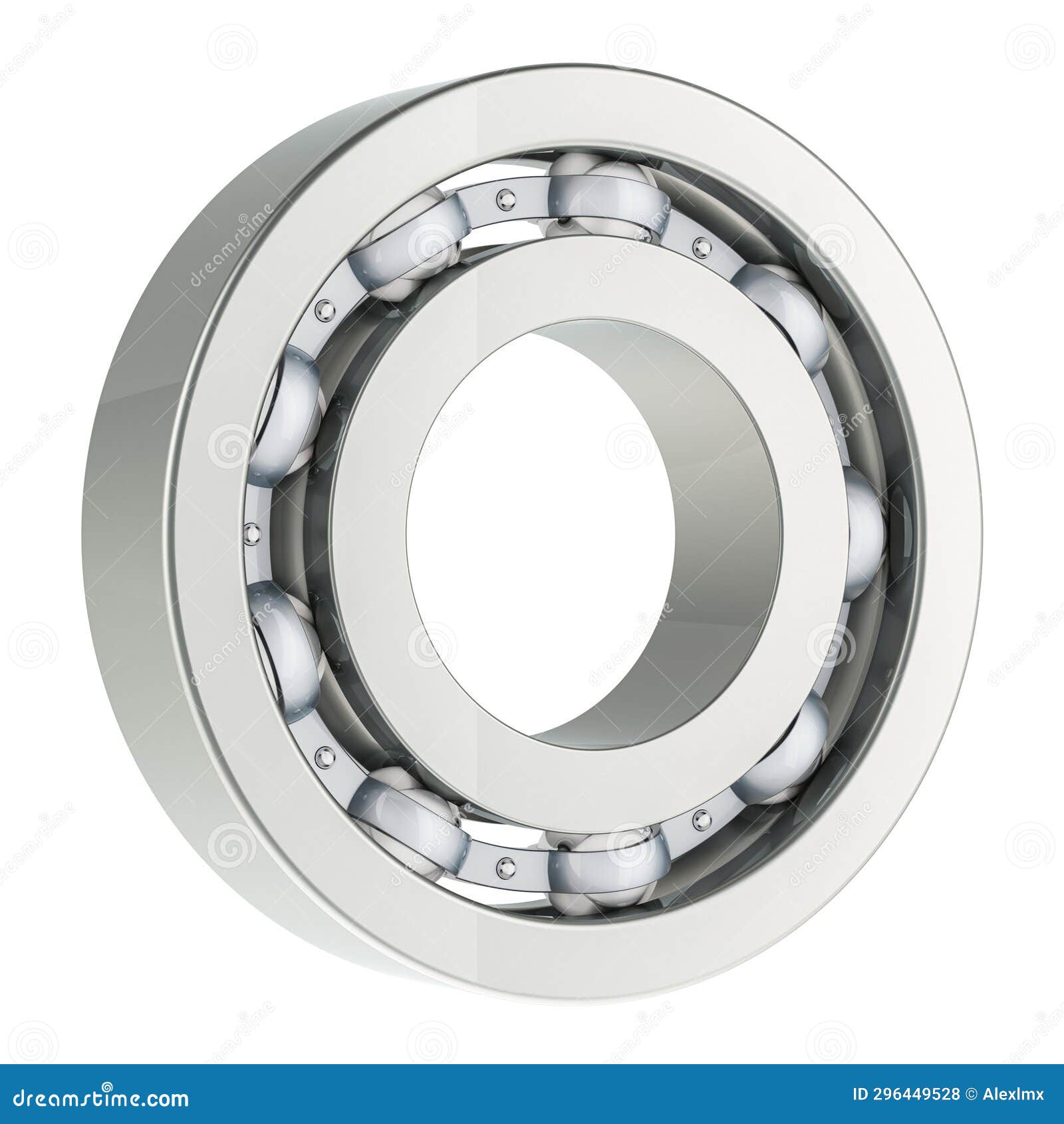 Ball Bearing, Side View. 3D Rendering Stock Illustration - Illustration ...