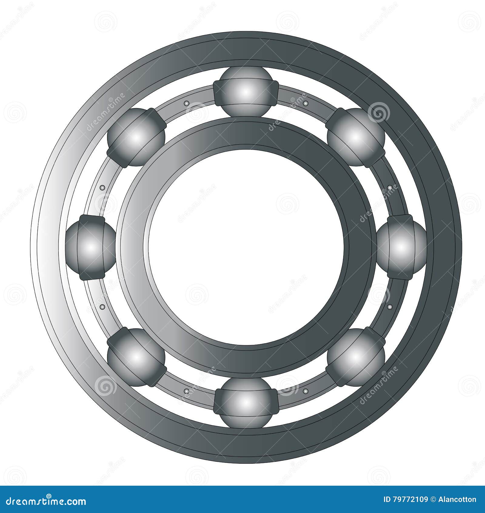 Ball Bearing stock vector. Illustration of industrial - 79772109