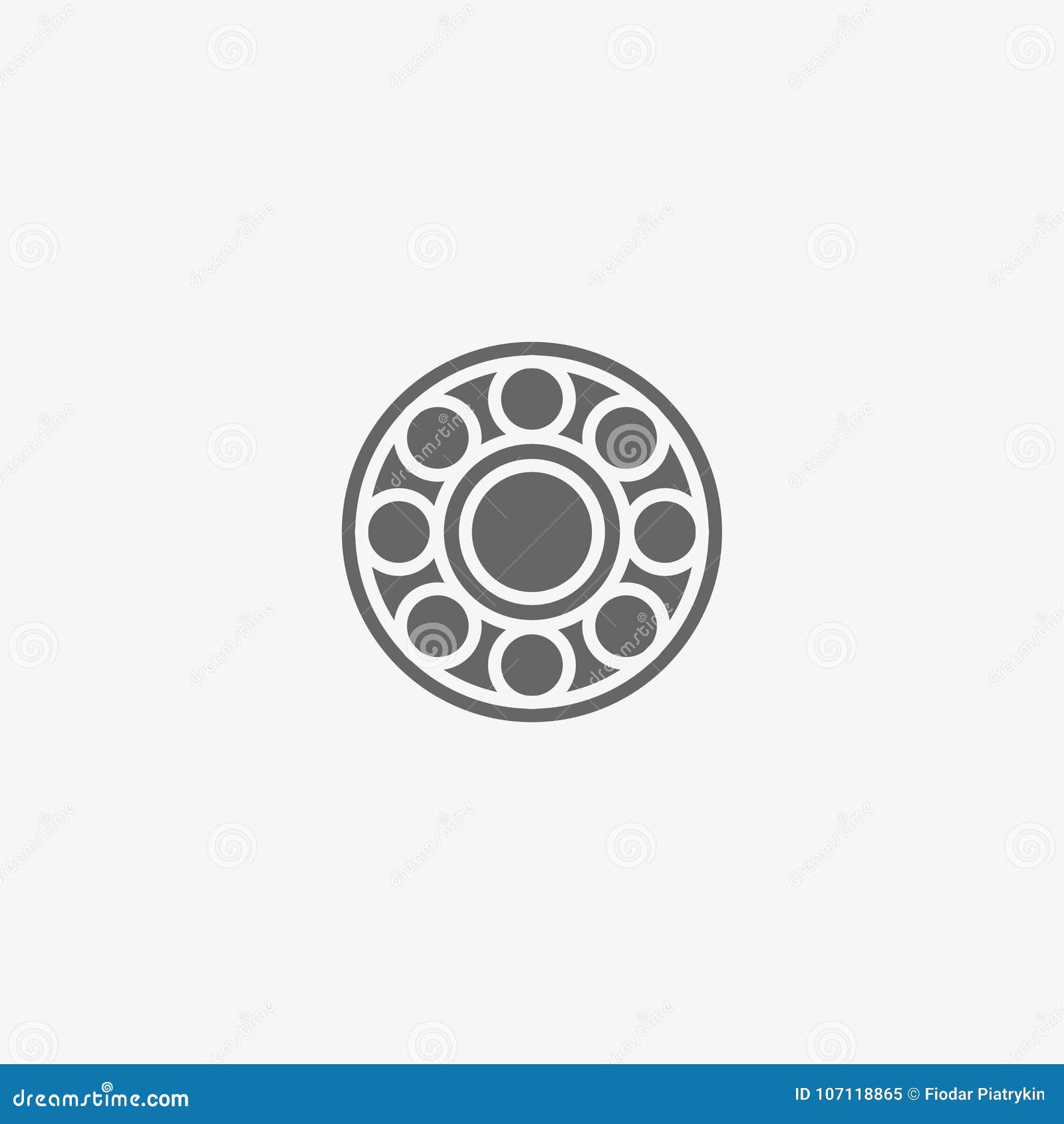 Ball bearing vector icon stock vector. Illustration of wheel - 107118865