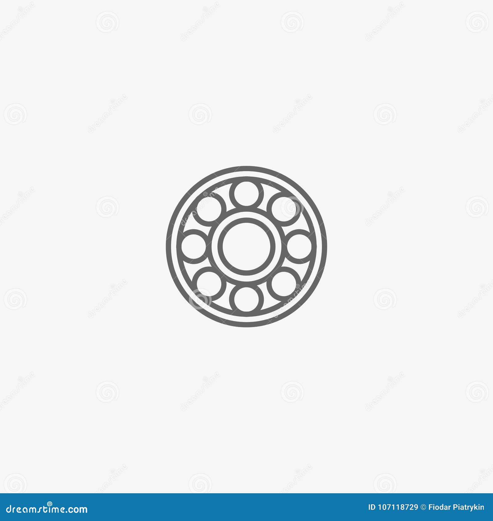 Ball bearing vector icon stock vector. Illustration of bearings - 107118729