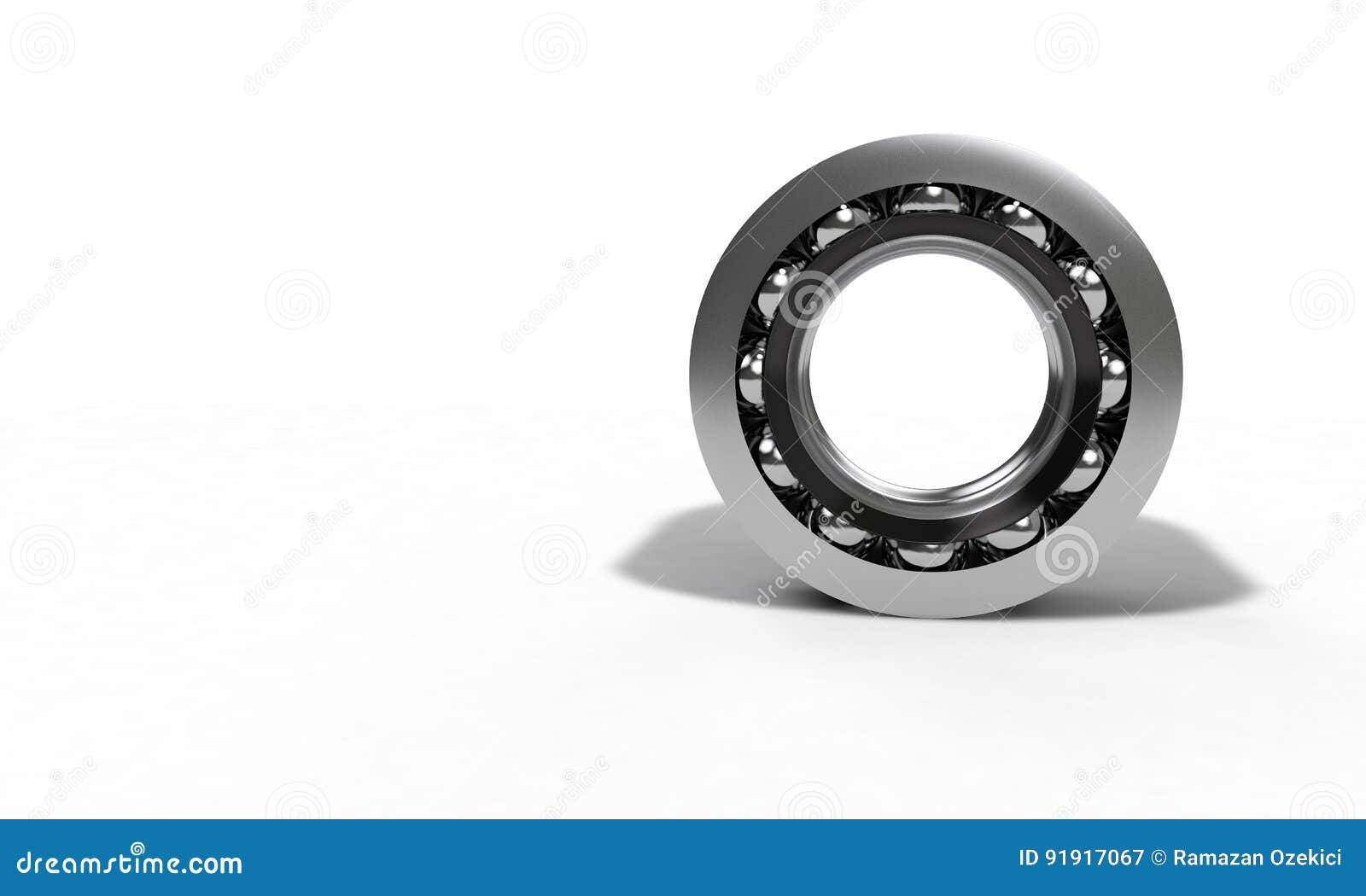 Ball Bearing on the White,front View 3d Render Stock Illustration ...
