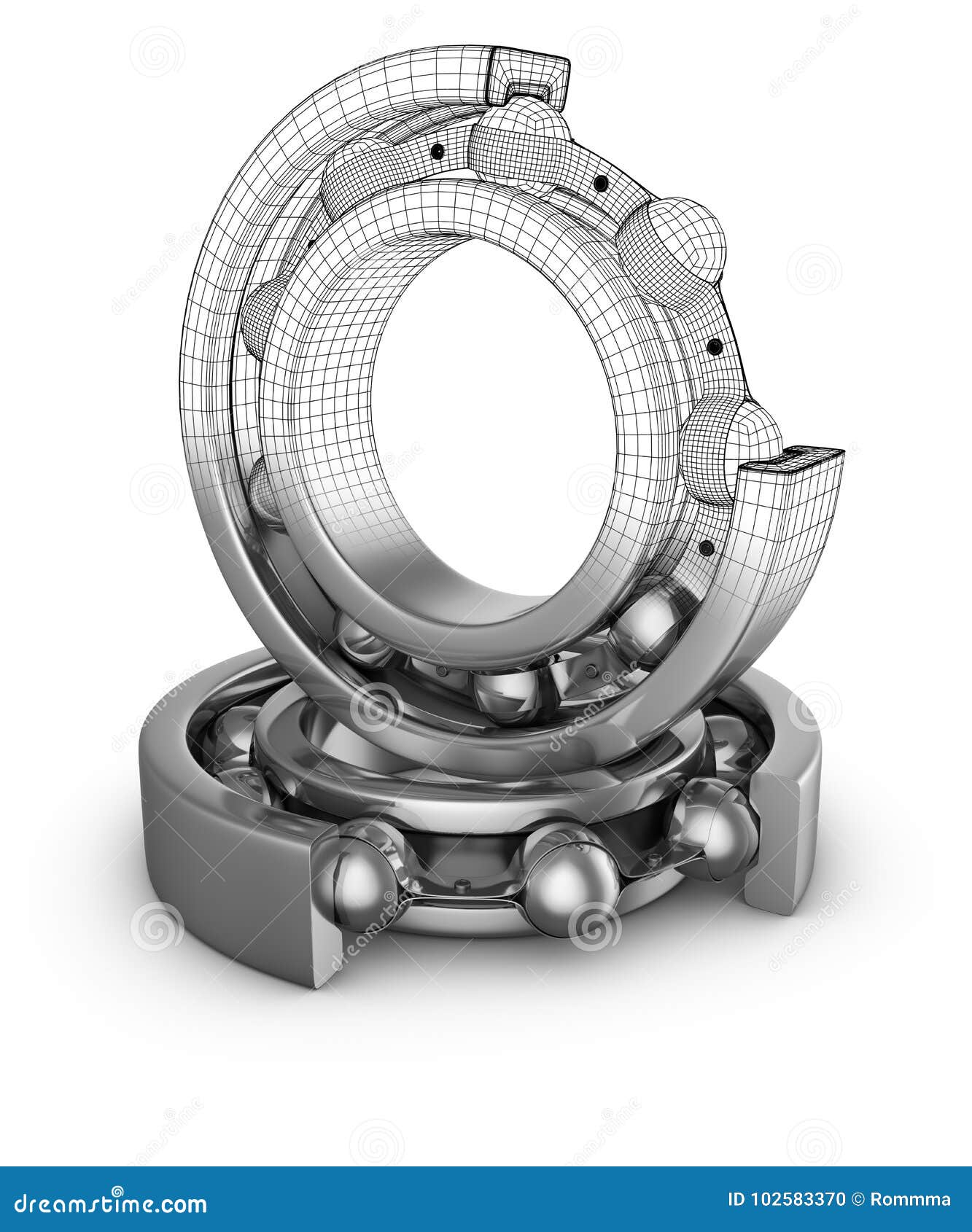Ball bearings in a cut stock illustration. Illustration of bearings ...