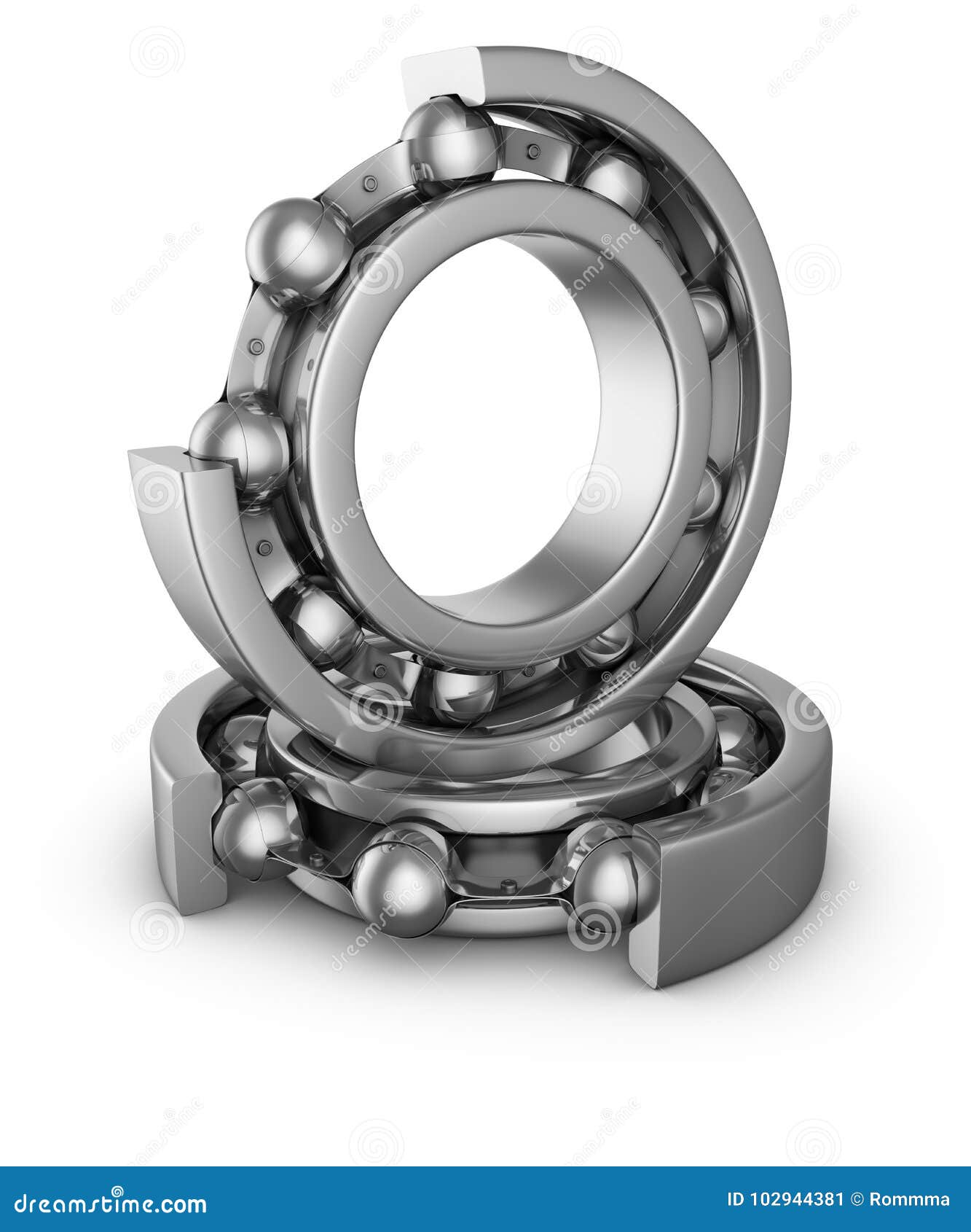 Ball bearings in a cut stock illustration. Illustration of isolated ...