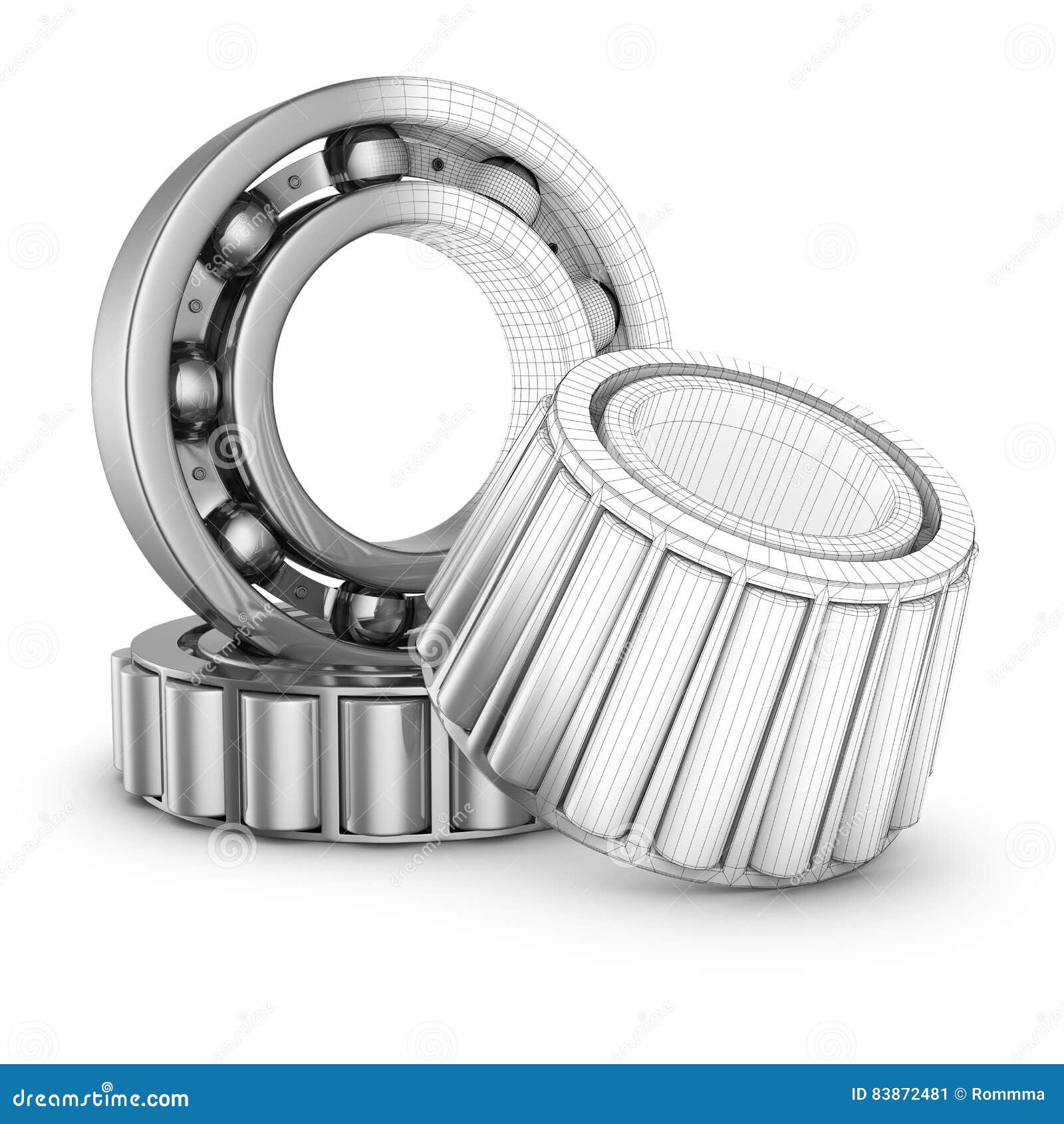 Ball bearings in a cut stock illustration. Illustration of ball - 83872481