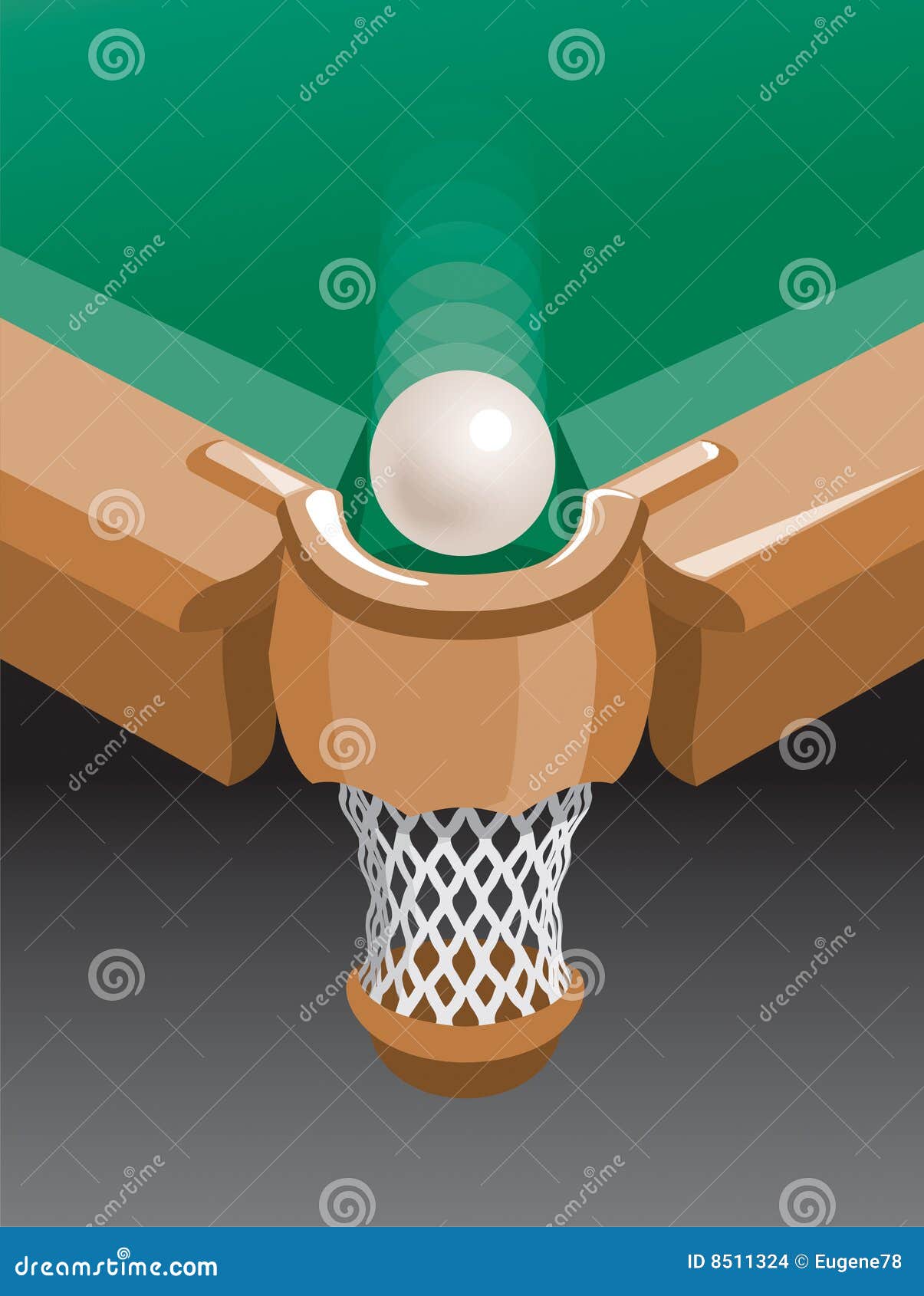 Ball at billiard-pocket stock vector. Illustration of wagers - 8511324