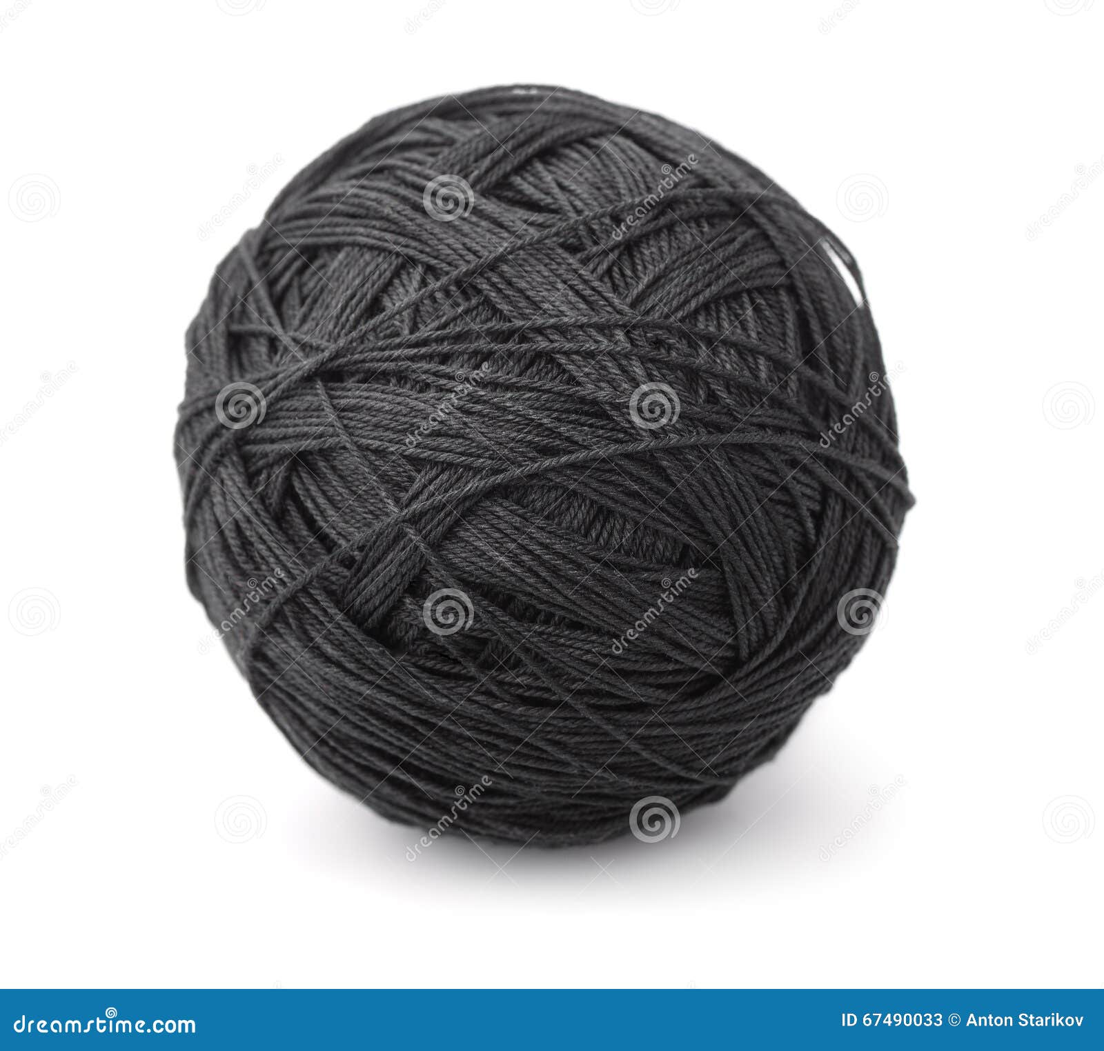 Ball of black thread stock image. Image of isolated, close - 67490033