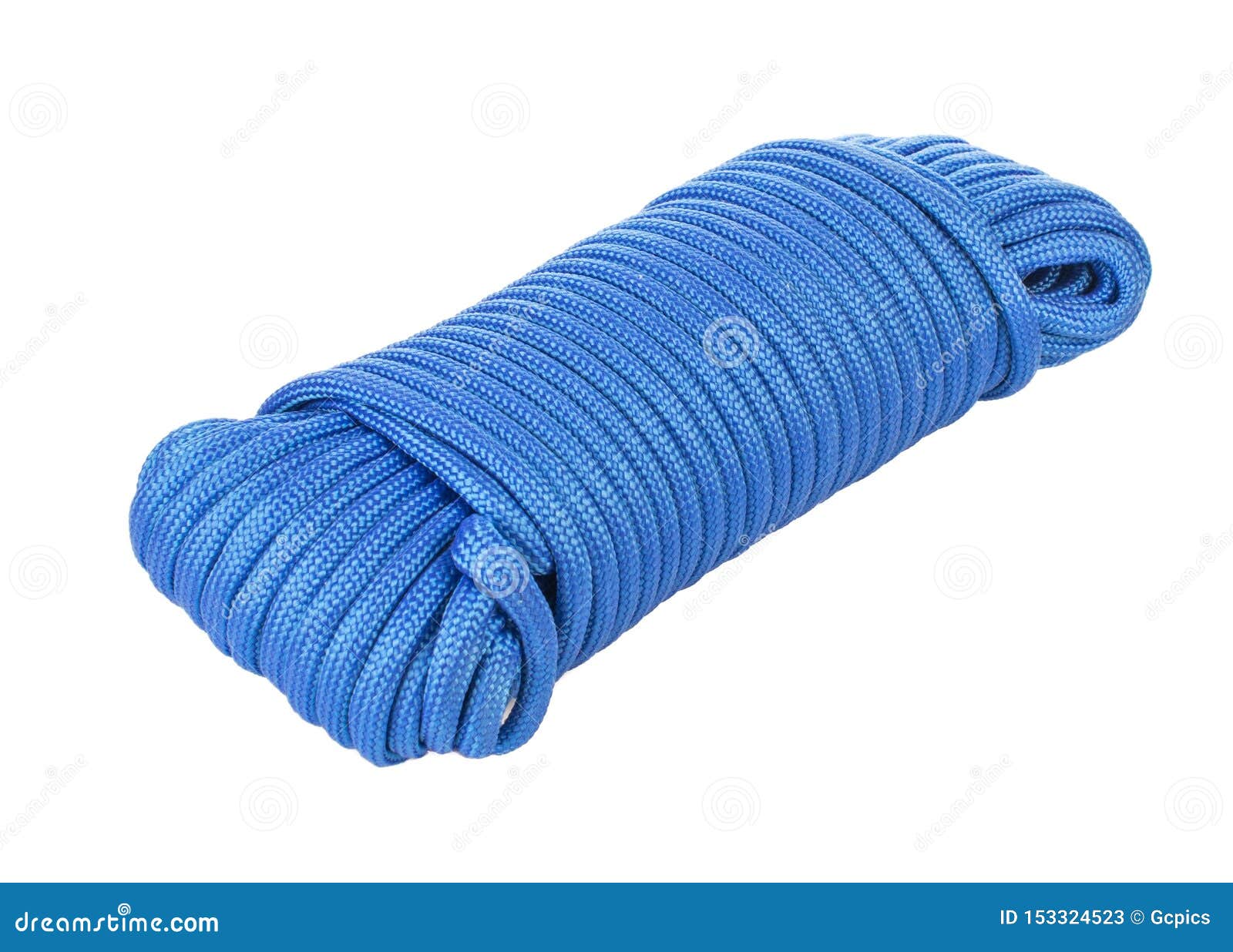 A Ball of Blue Paracord String Stock Image - Image of accessory, white ...