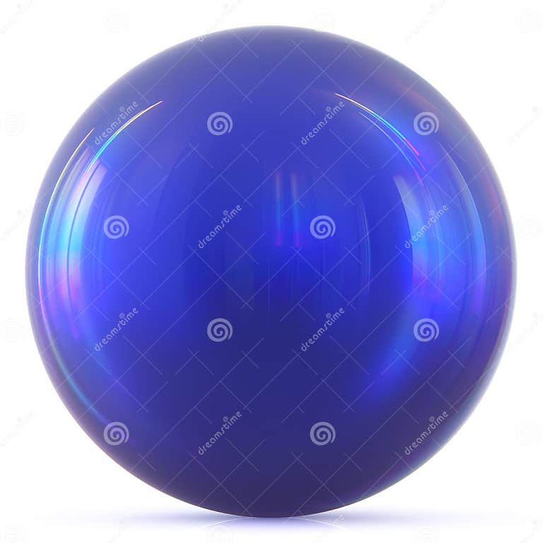 Ball Blue Sphere Round Button Basic Circle Geometric Shape Stock ...