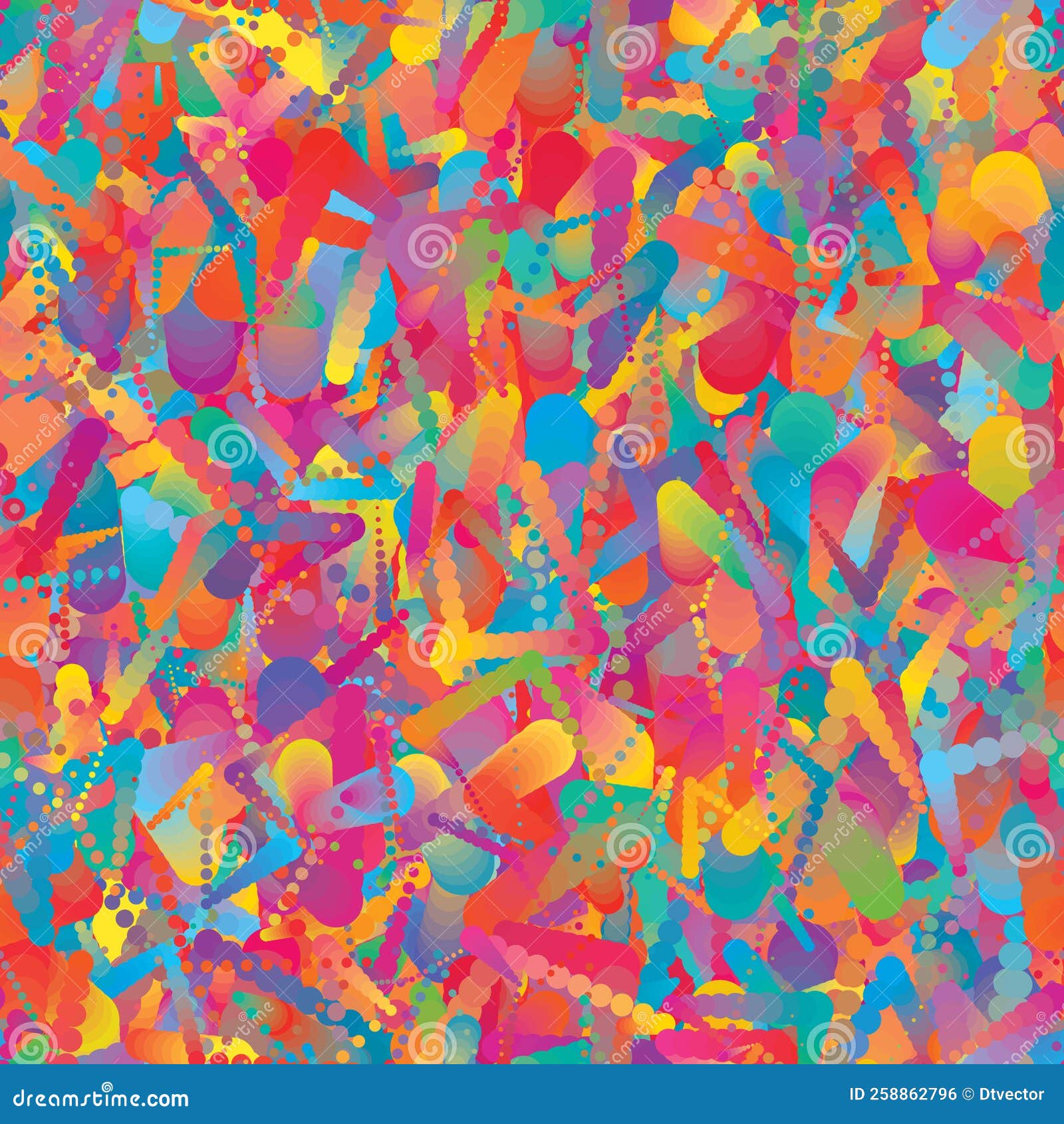 Ball Boucing Colorful Seamless Pattern Stock Vector - Illustration of ...