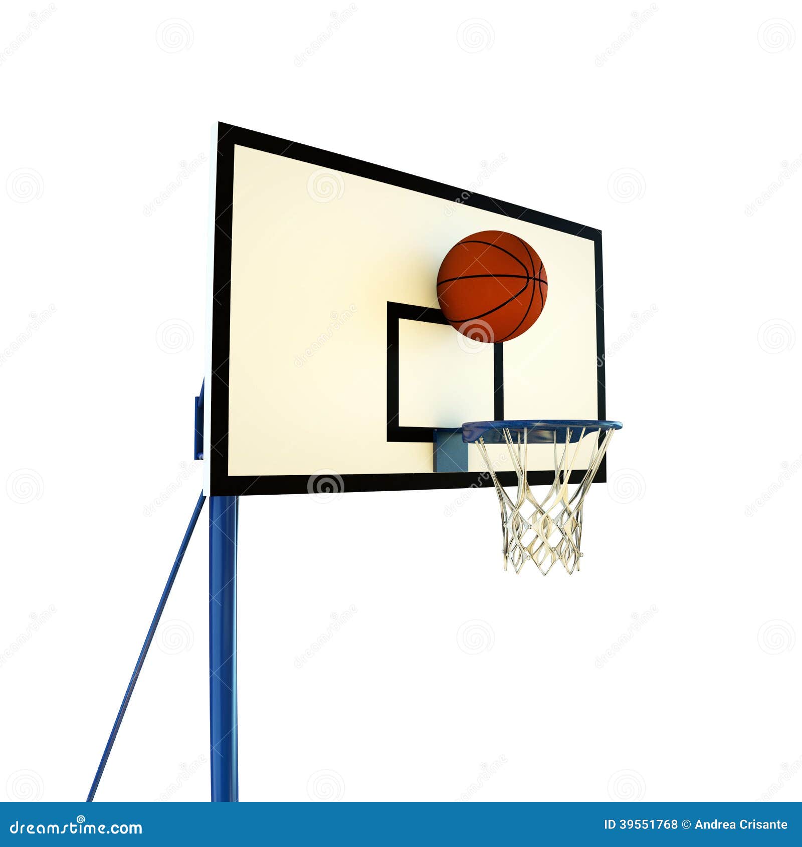 Ball Bouncing on a Basketball Backboard Stock Illustration ...