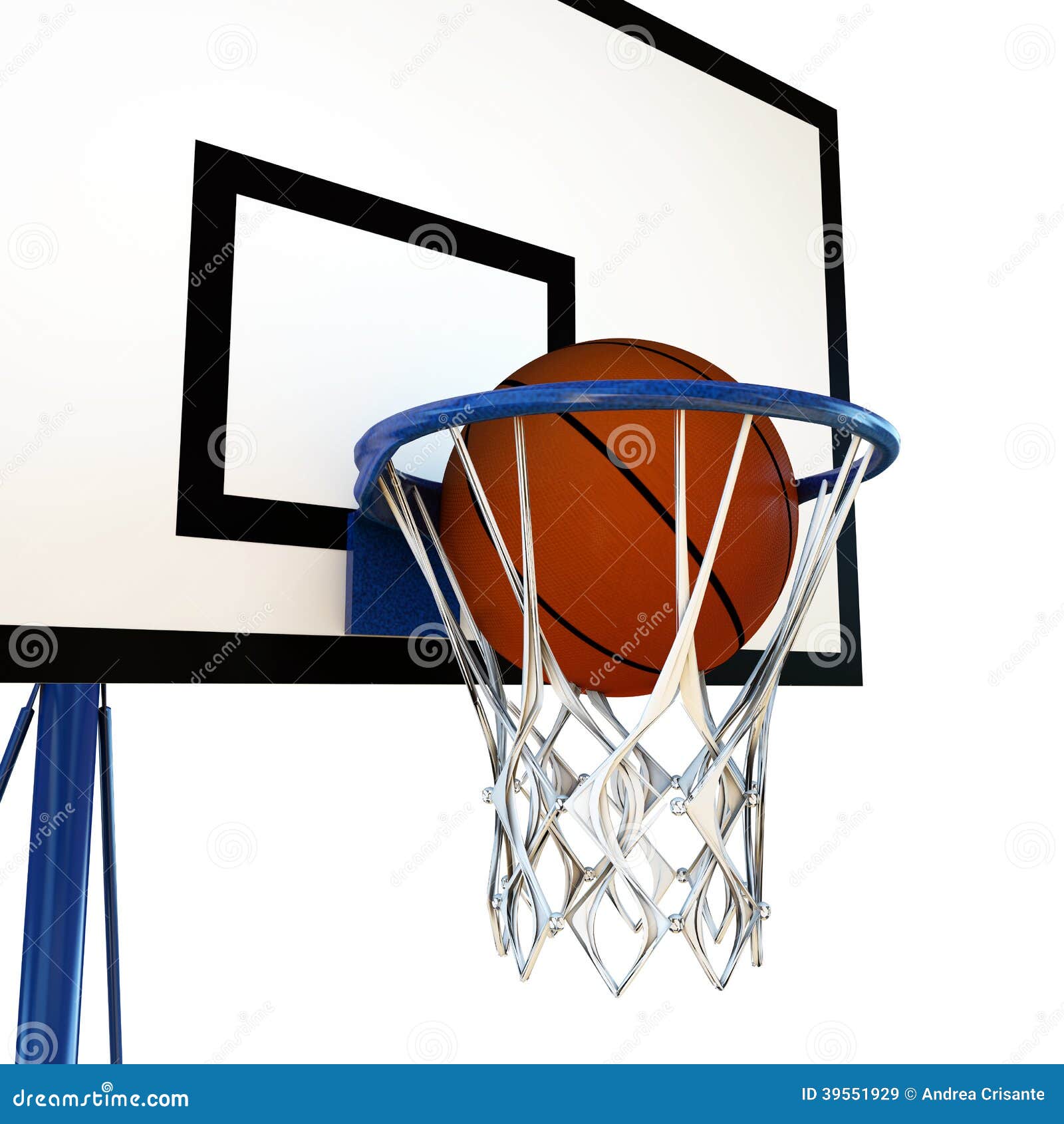 Ball Bouncing on a Basketball Backboard Stock Illustration ...