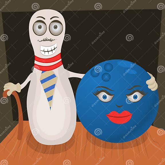 Ball With Bowling Pin Stock Illustration Illustration Of Fitness 71654746