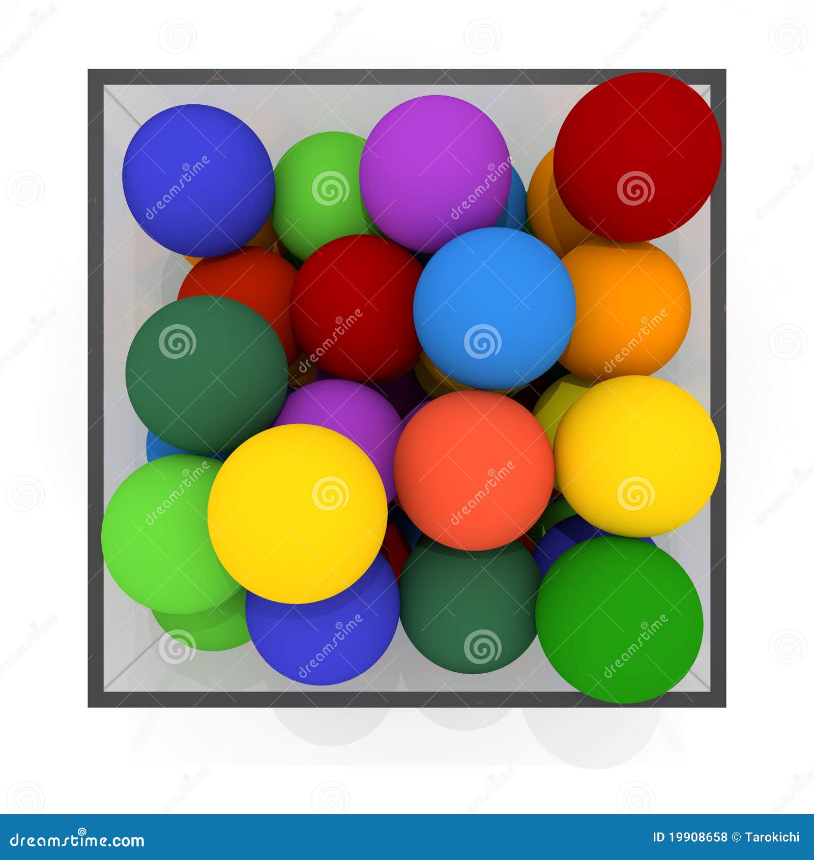 Ball into the box stock illustration. Illustration of circle - 19908658