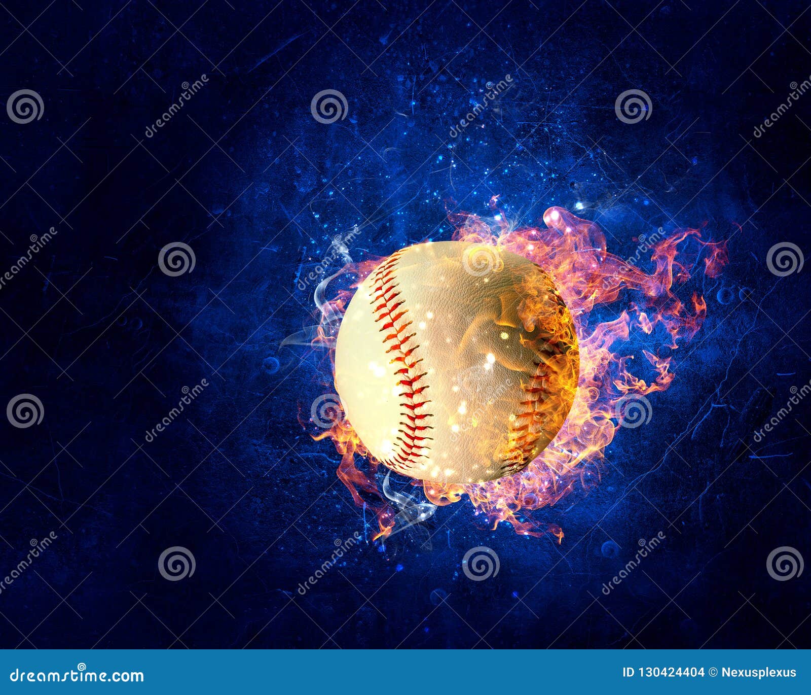 Baseball Fire Grass Background Stock Photography | CartoonDealer.com ...