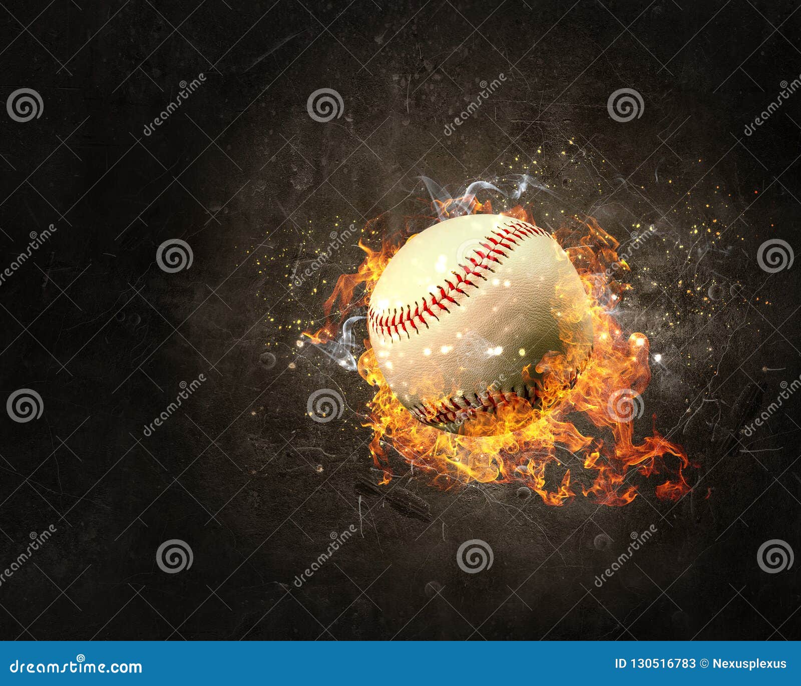 Ball burning in fire stock illustration. Illustration of leather ...
