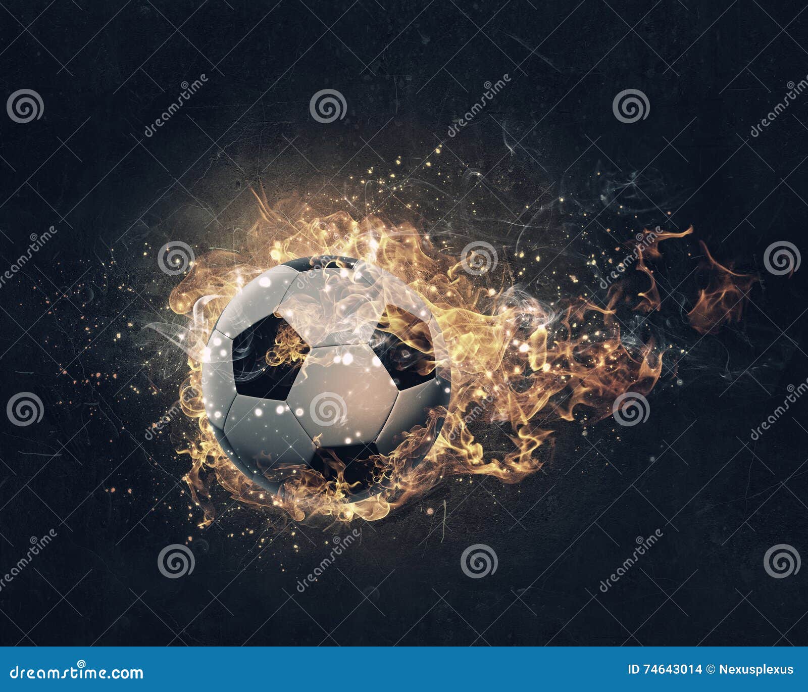 Ball Burning in Fire . Mixed Media Stock Photo - Image of circle, ball ...